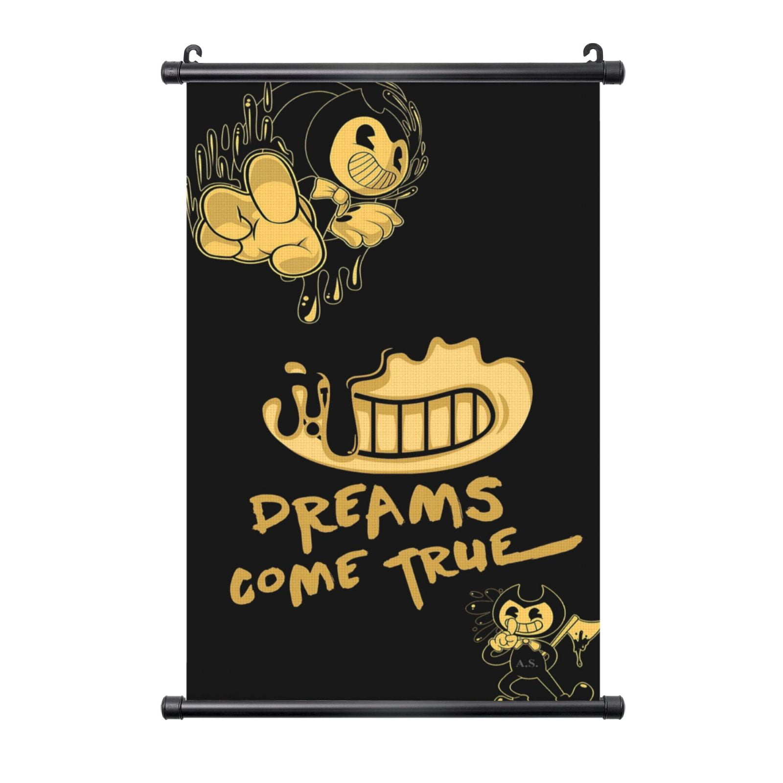 Bendy And The Ink Machine Hanging Poster, Black Plastic Shaft Wall ...