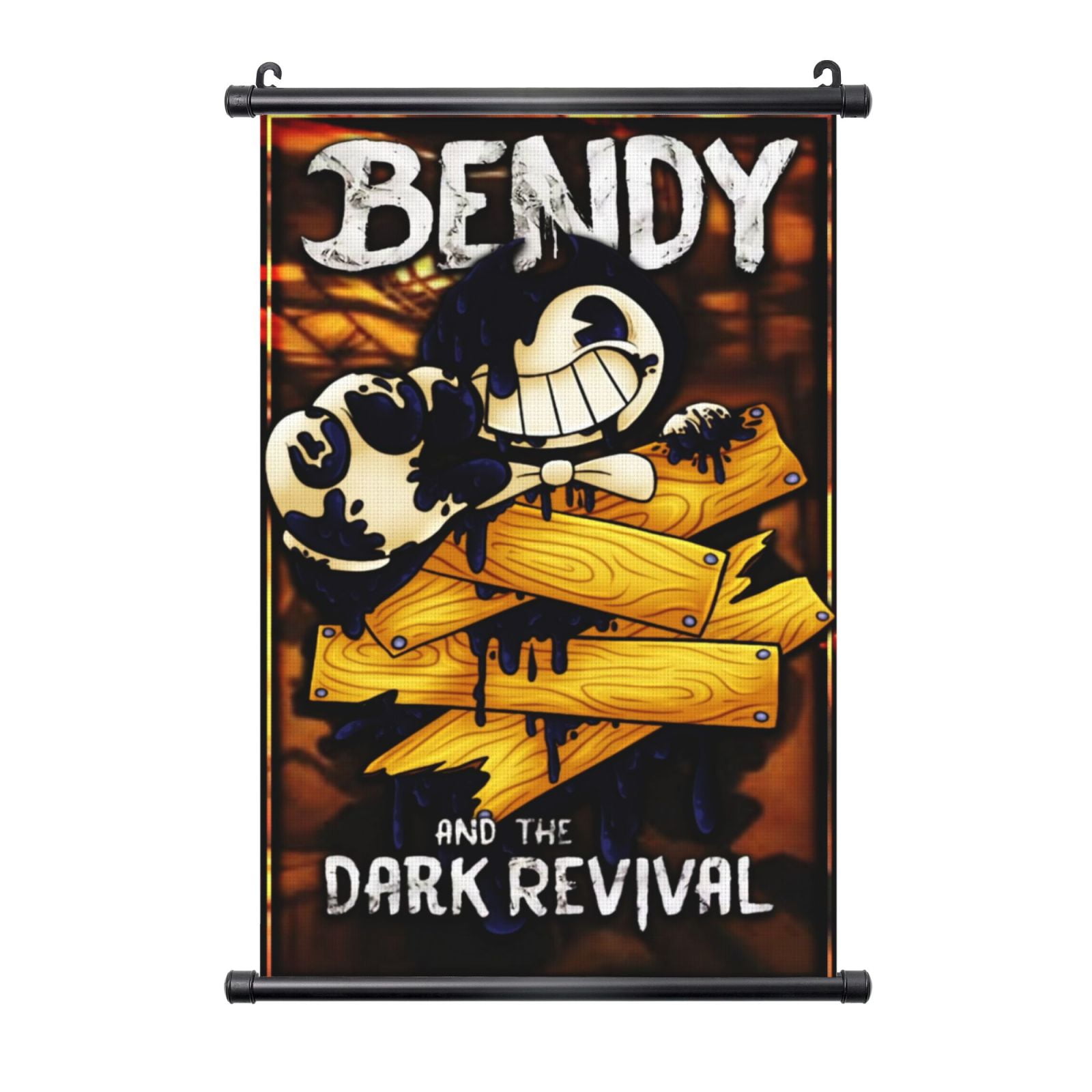 Bendy And The Ink Machine Hanging Poster, Black Plastic Shaft Wall ...