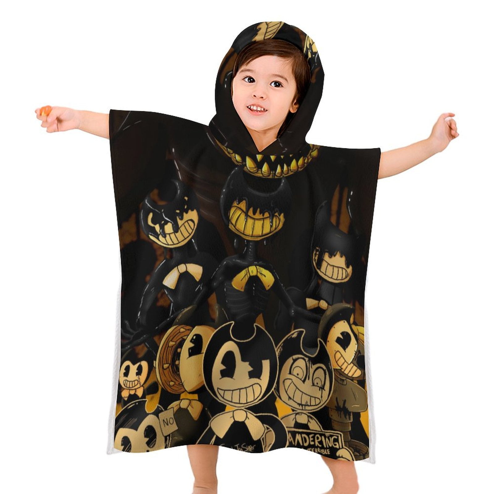 Bendy And The Ink Machine Hooded Kids Beach Towels - Toddler Bath Towel ...