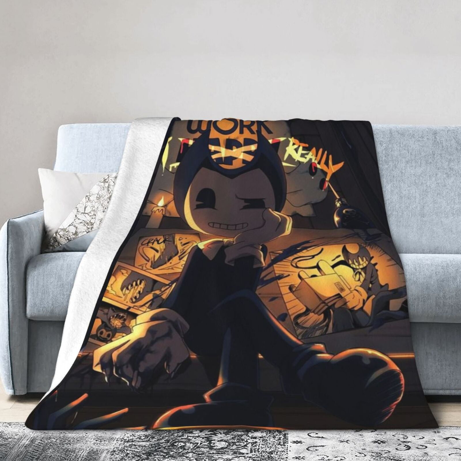 Bendy And The Ink Machine Hotel Blanket, Anime Blanket For Bed, Sofa ...