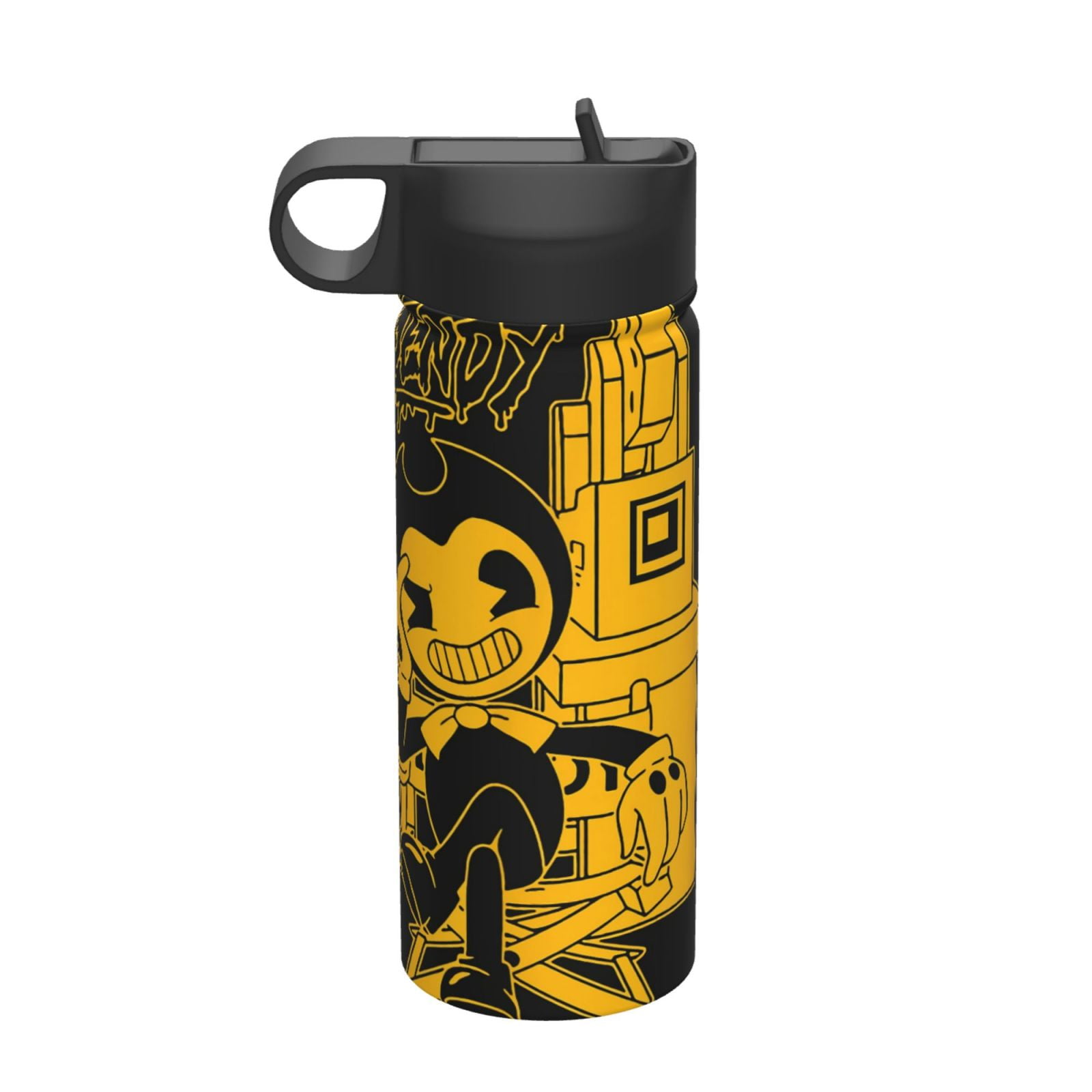 Bendy And The Ink Machine Kids Water Bottle with Flip Straw Lid 18OZ ...