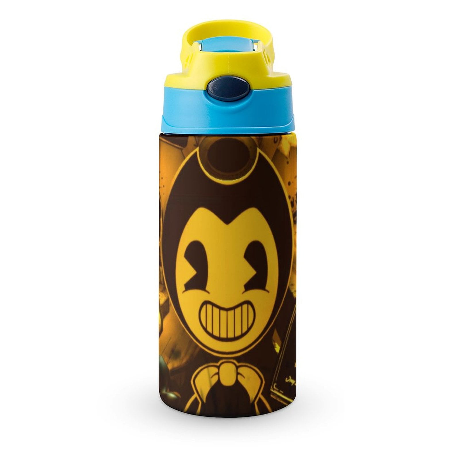 Bendy And The Ink Machine Kids Water Bottle with Straw - Stainless ...