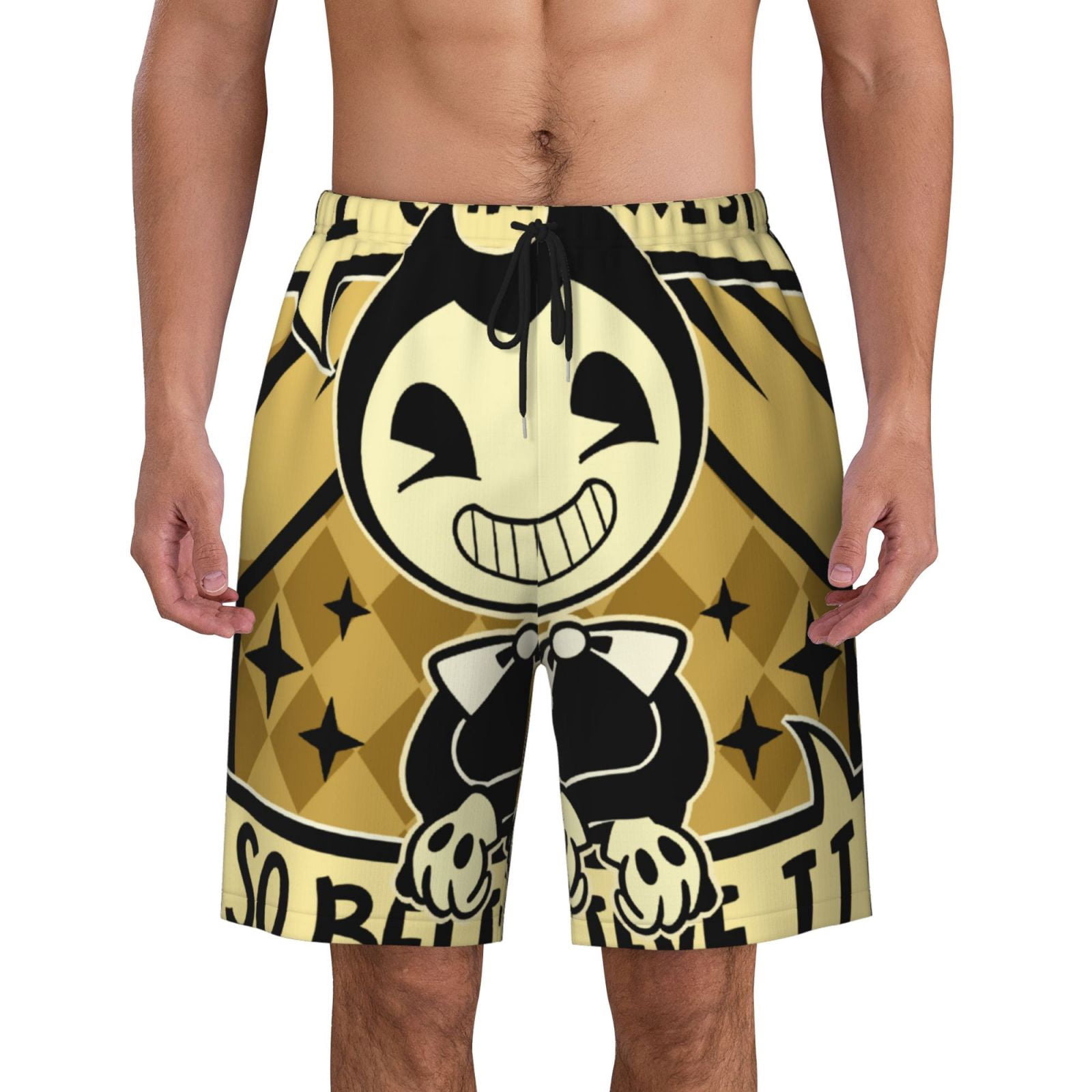 Bendy And The Ink Machine Men'S Swim Trunks Quick Dry Board Shorts ...
