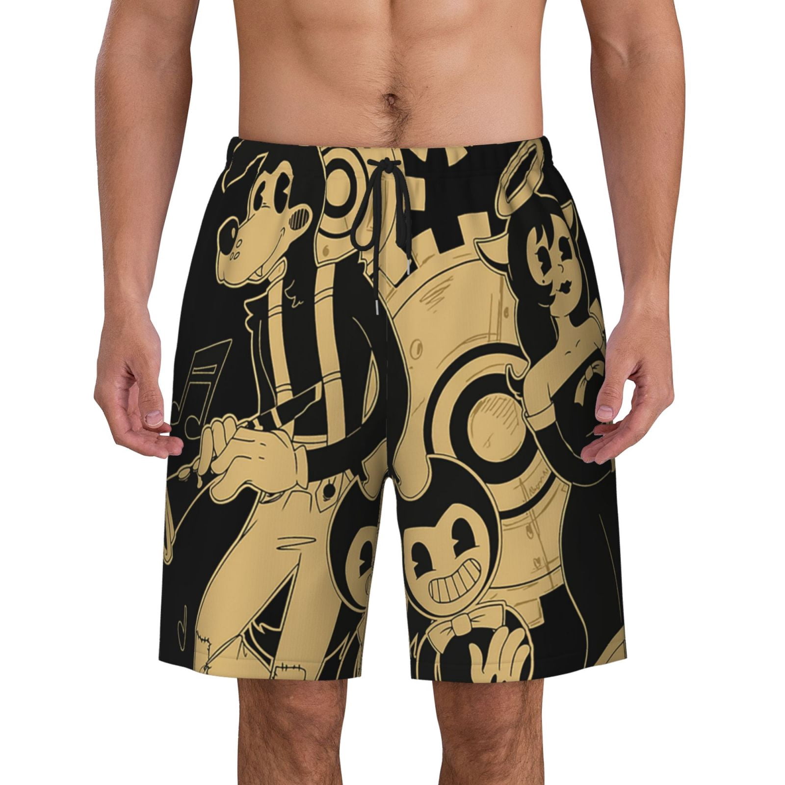 Bendy And The Ink Machine Men'S Swim Trunks Quick Dry Board Shorts ...