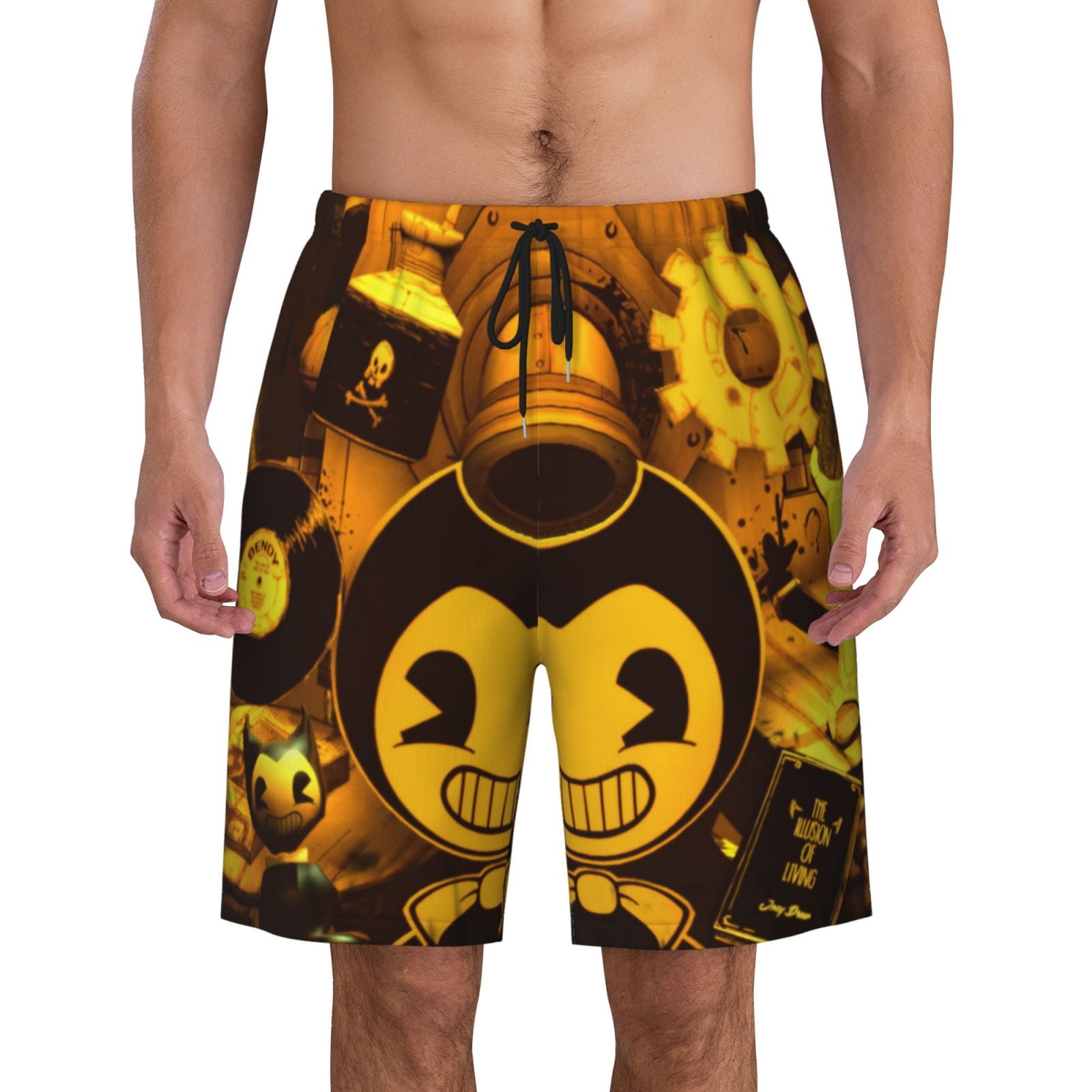 Bendy And The Ink Machine Men'S Swim Trunks Quick Dry Board Shorts ...