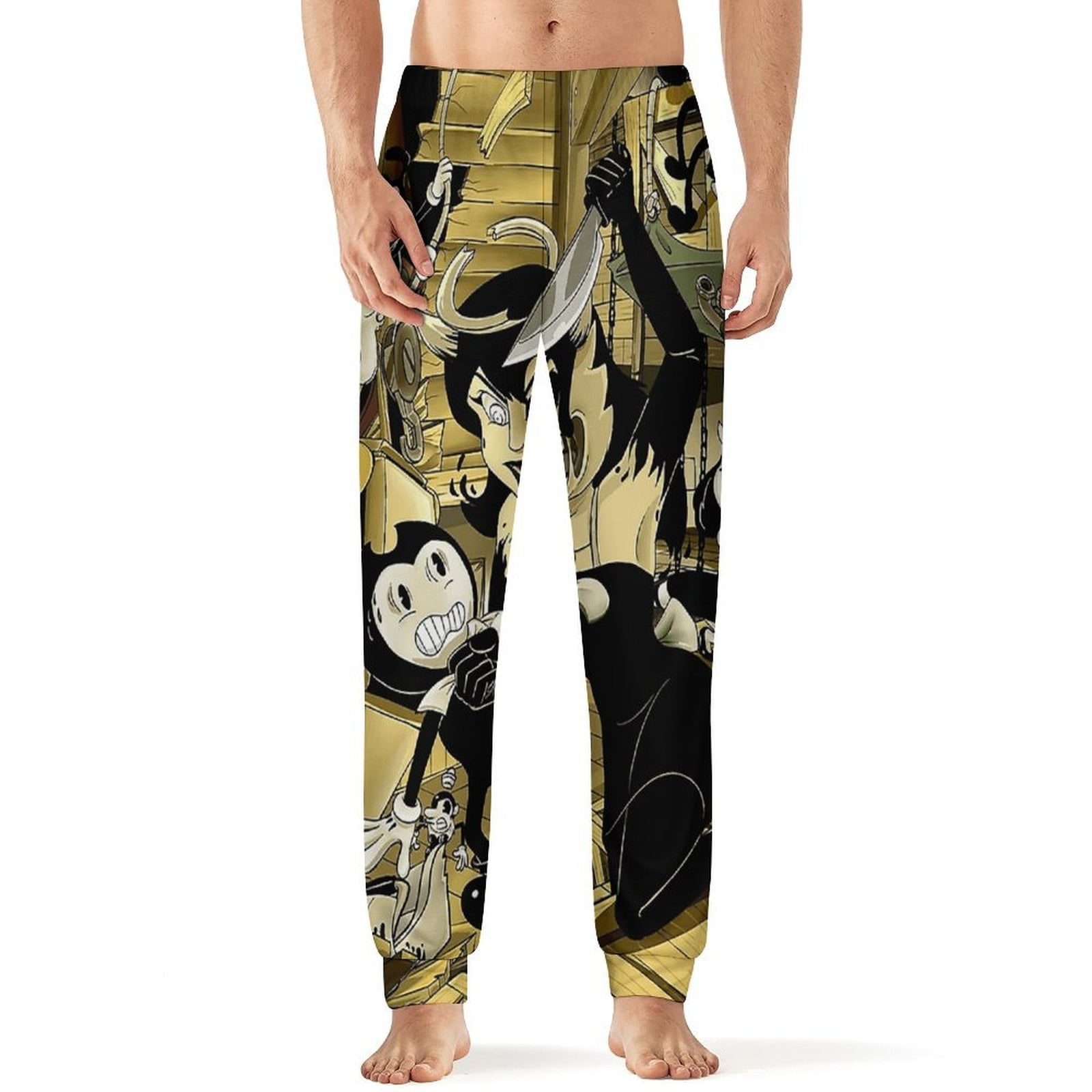 Bendy And The Ink Machine Men's Lightweight Pajama Pants Soft Lounge ...