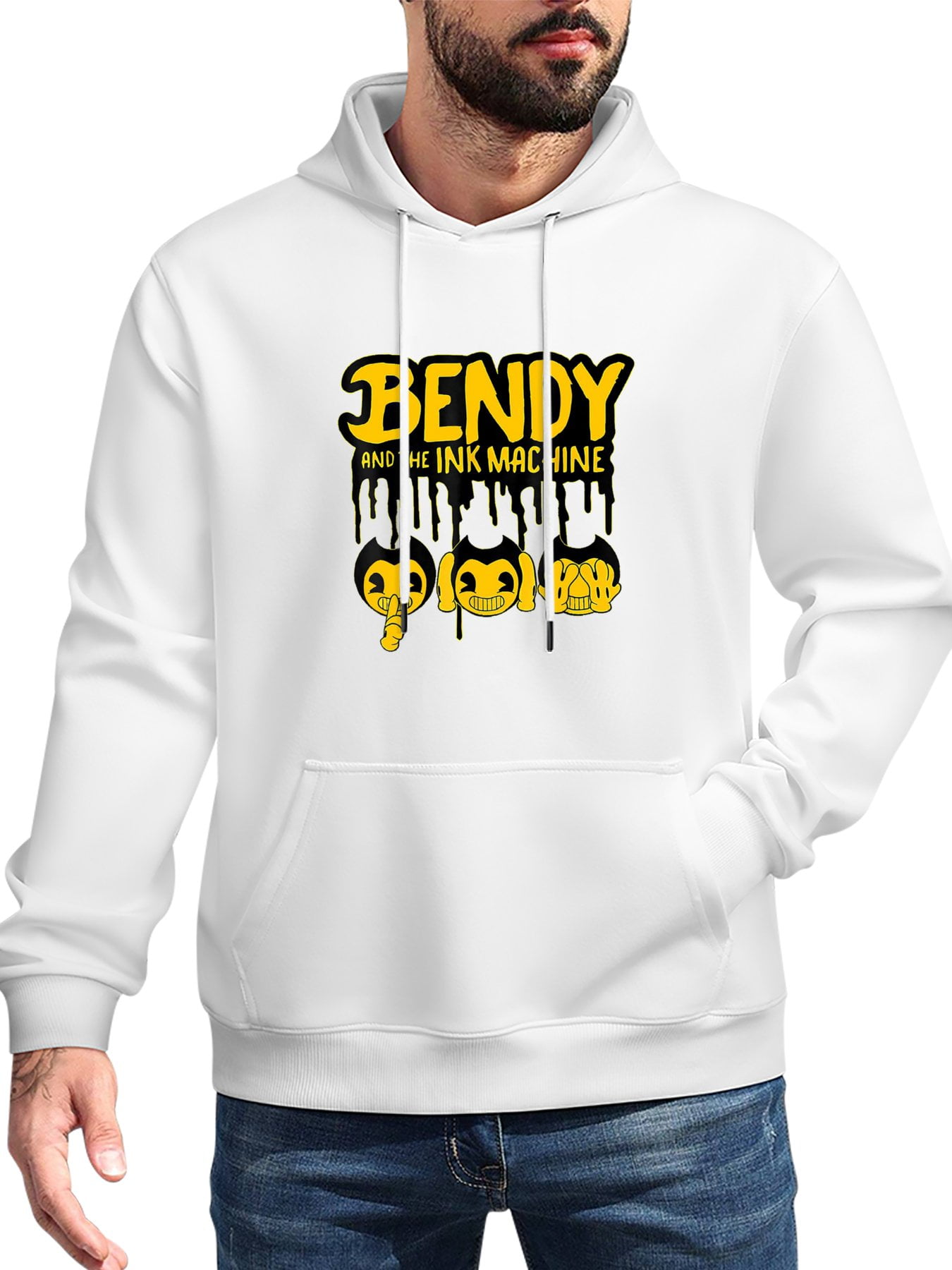 Bendy And The Ink Machine Men's Stick Hooded Sweatshirt,Unisex Novelty ...