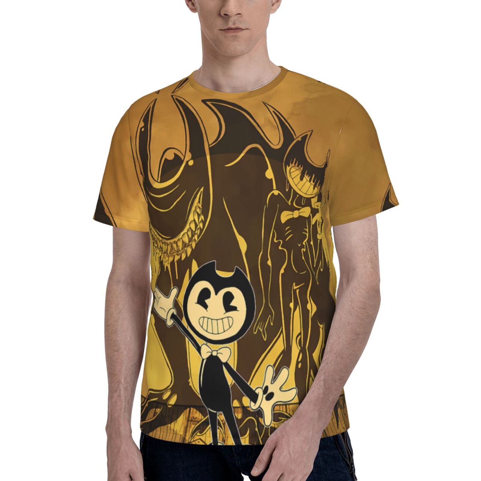 Bendy And The Ink Machine Mens 3d Graphic Print Shirts Casual Short ...
