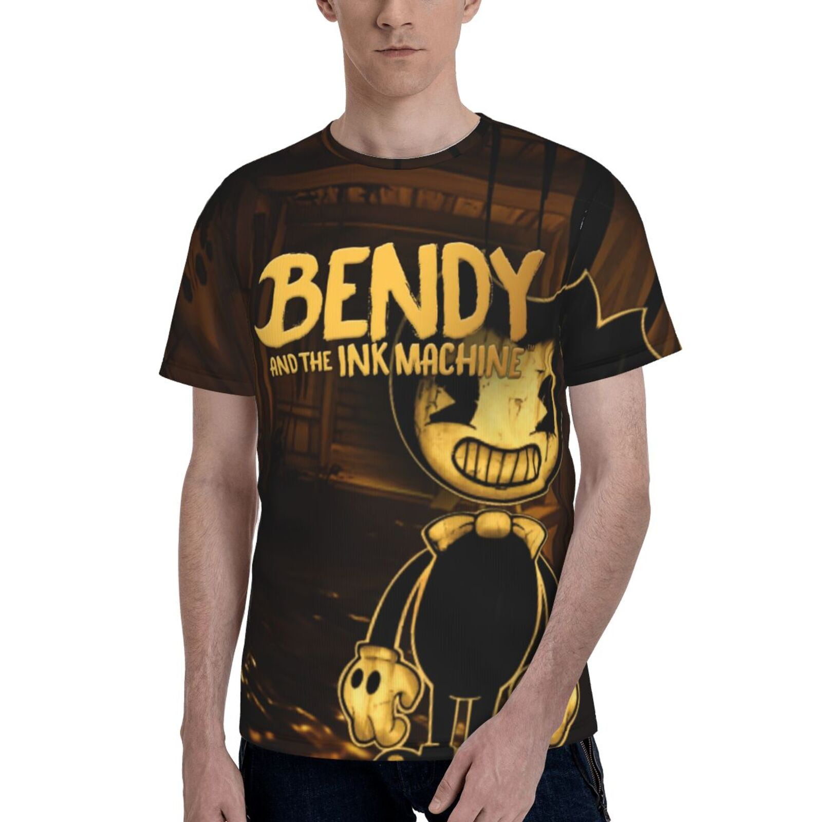 Bendy And The Ink Machine Mens 3d Graphic Print Shirts Casual Short ...