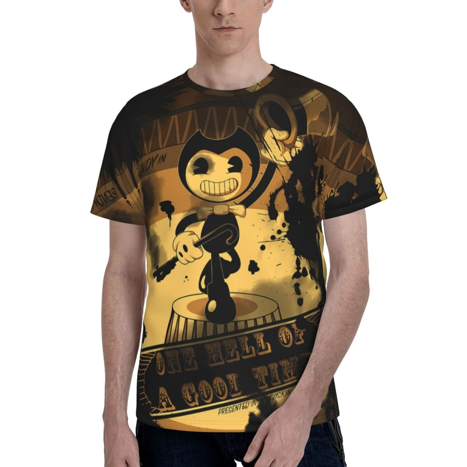 Bendy And The Ink Machine Mens 3d Graphic Print Shirts Casual Short ...