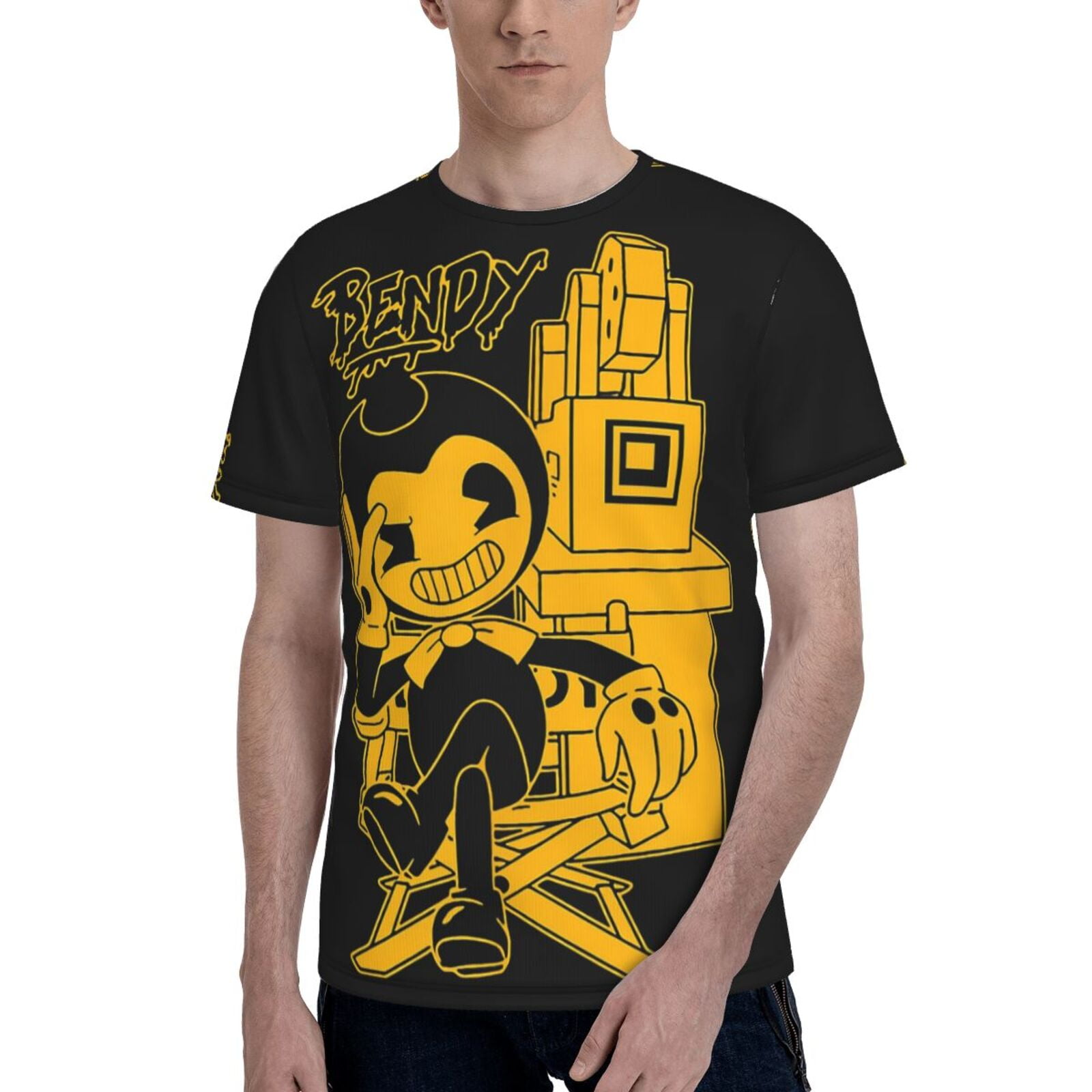 Bendy And The Ink Machine Mens 3d Graphic Print Shirts Casual Short ...