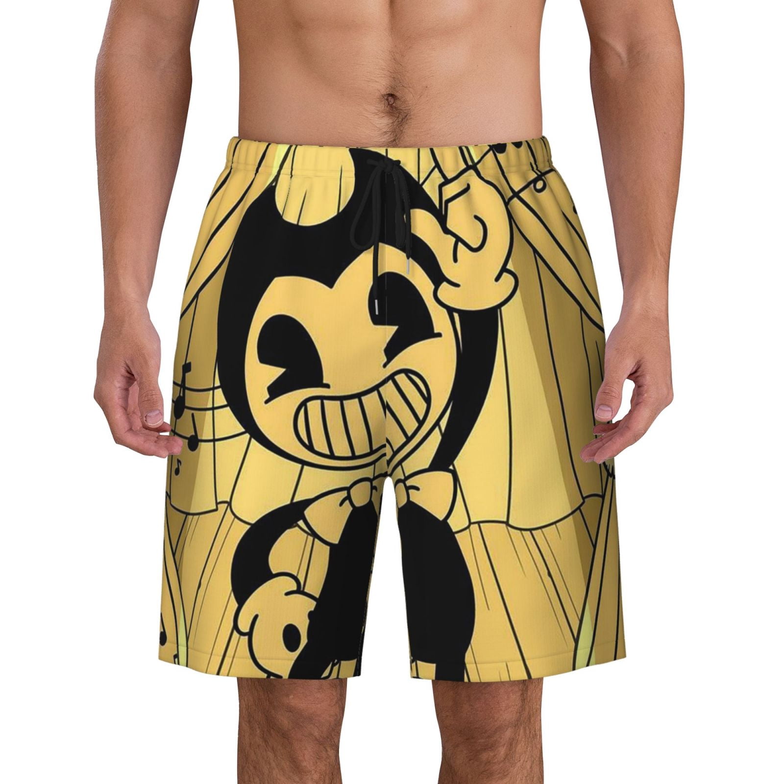 Bendy And The Ink Machine Mens Swim Trunks Quick Dry Board Shorts Beach ...