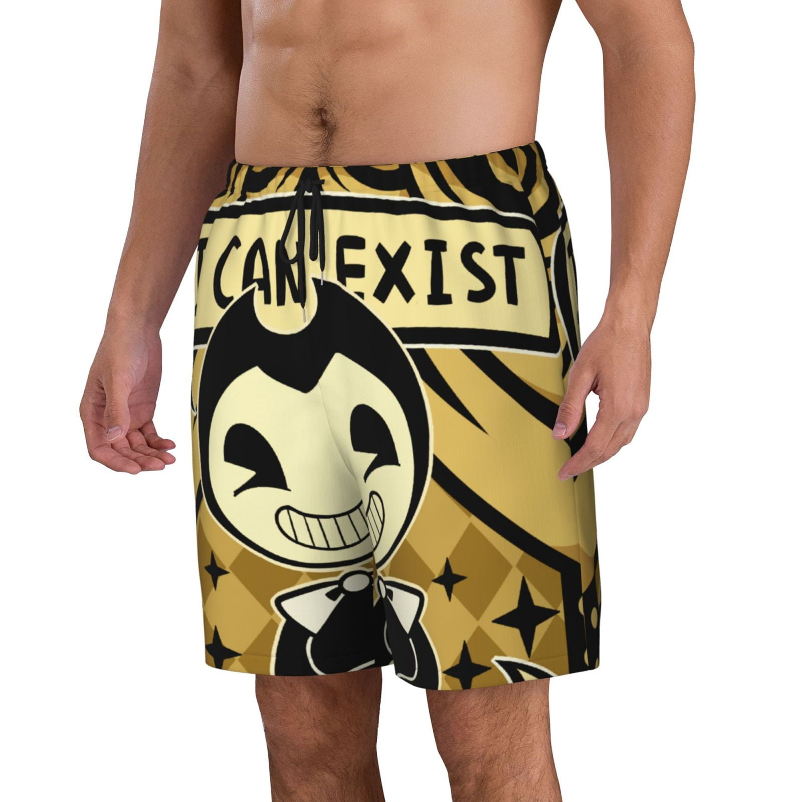 Bendy And The Ink Machine Mens Swim Trunks Quick Dry Board Shorts Beach ...