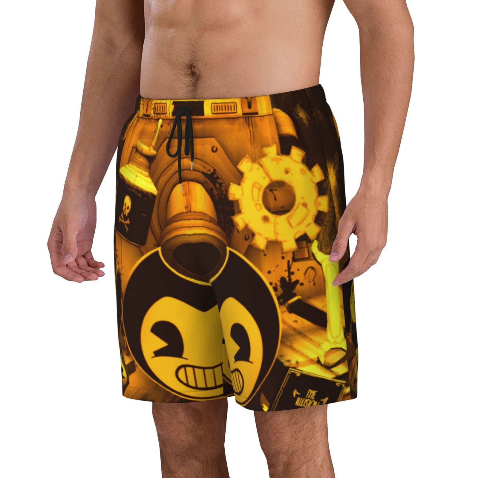 Bendy And The Ink Machine Mens Swim Trunks Quick Dry Board Shorts Beach ...