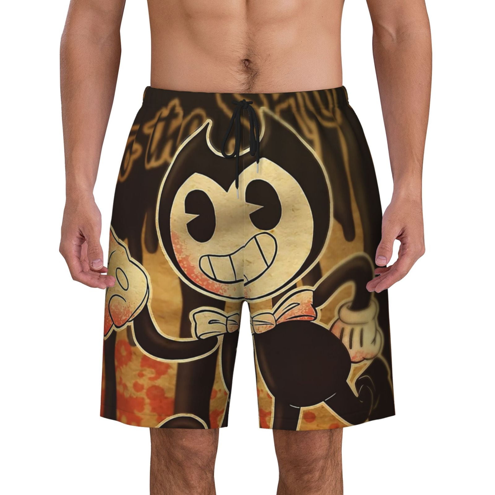 Bendy And The Ink Machine Mens Swim Trunks Quick Dry Board Shorts With ...