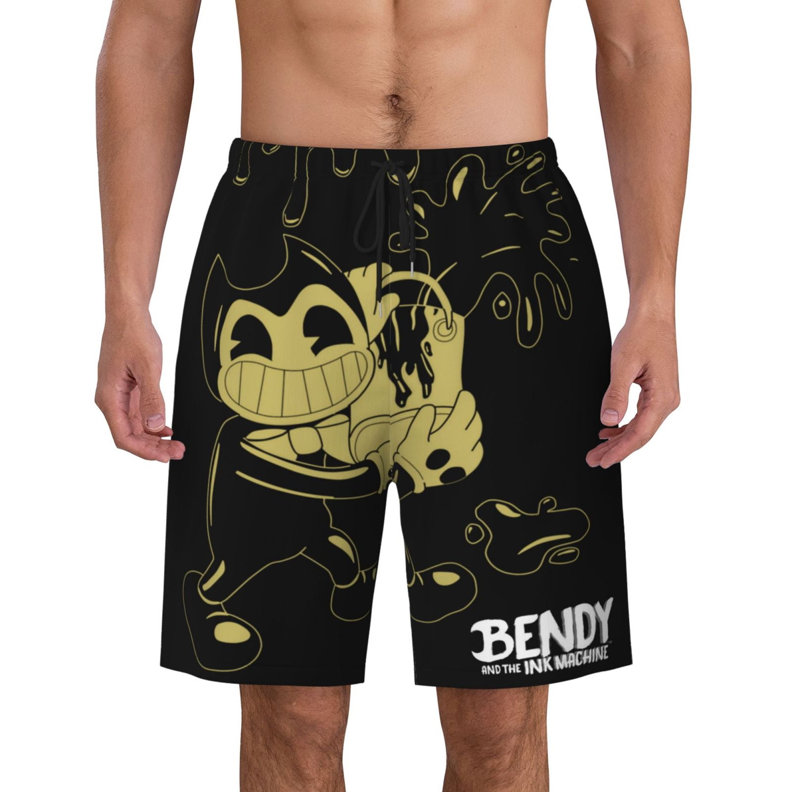 Bendy And The Ink Machine Mens Swim Trunks Quick Dry Board Shorts With ...