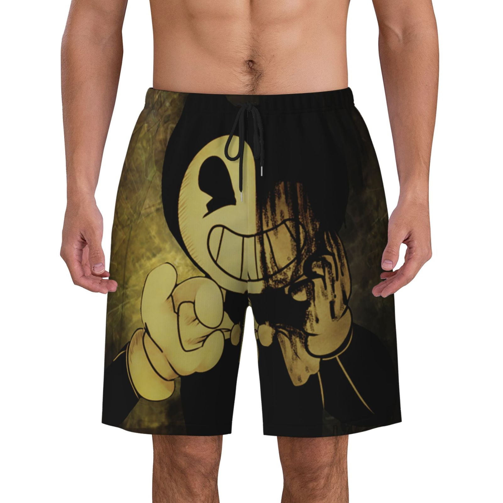 Bendy And The Ink Machine Mens Swim Trunks Quick Dry Board Shorts With ...
