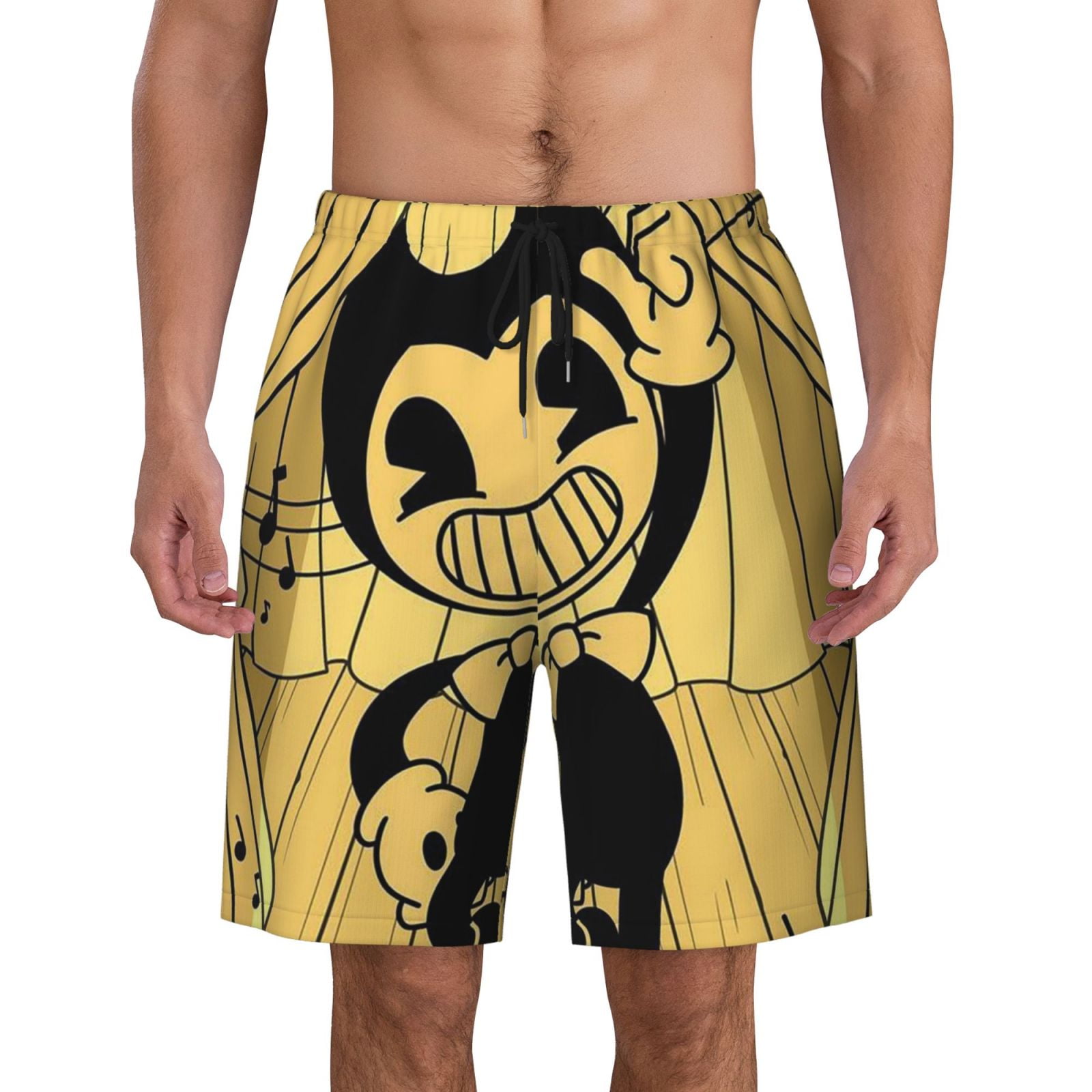 Bendy And The Ink Machine Mens Swim Trunks Quick Dry Board Shorts With ...