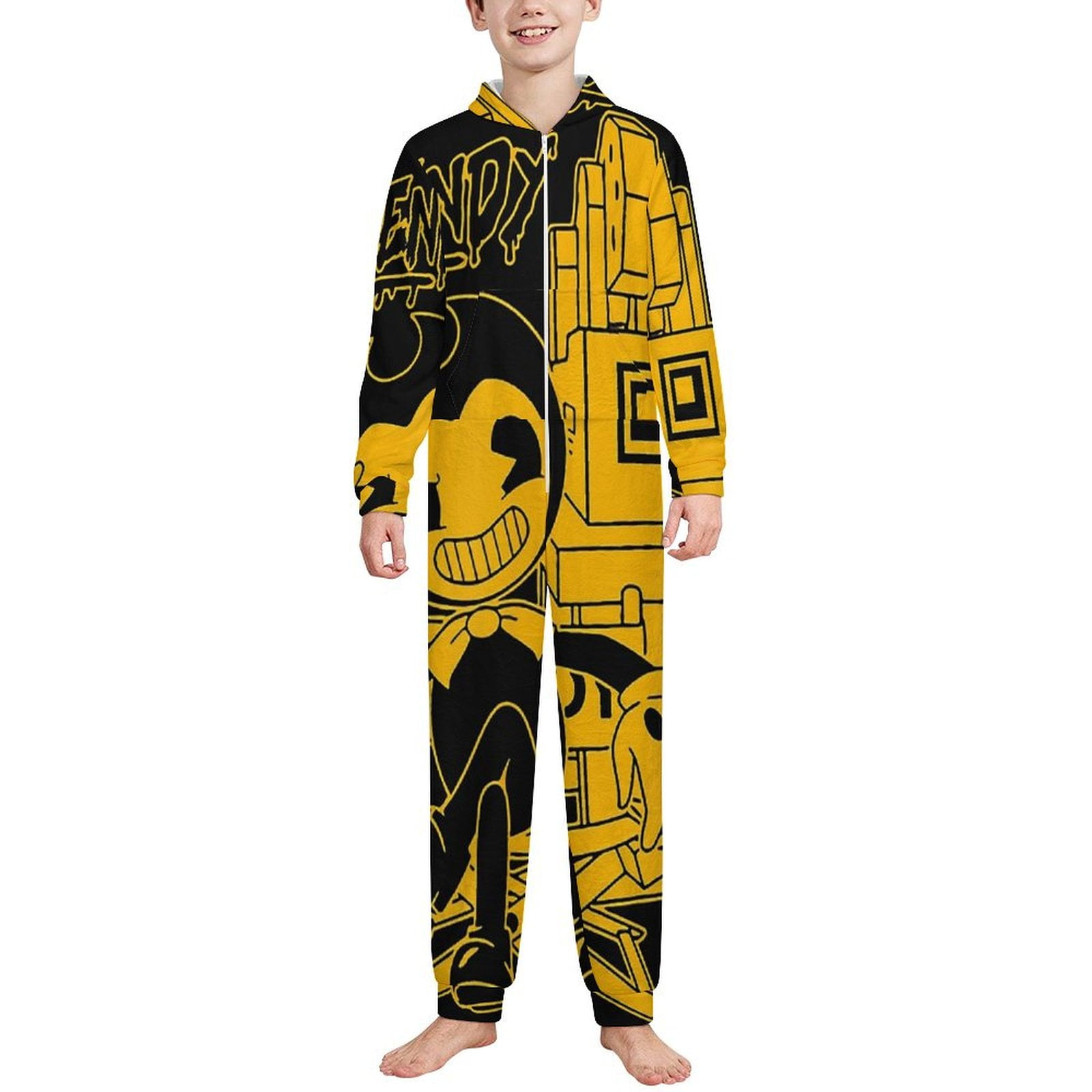 Bendy And The Ink Machine One Piece Pajama Hooded Union Suit PJs ...