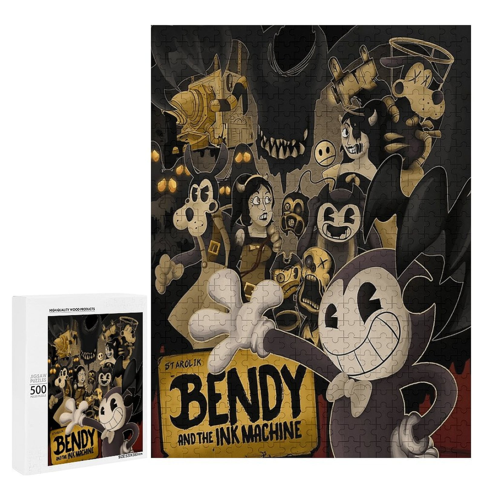 Bendy And The Ink Machine Puzzle - 500 PCS Jigsaw Puzzle - Walmart.com