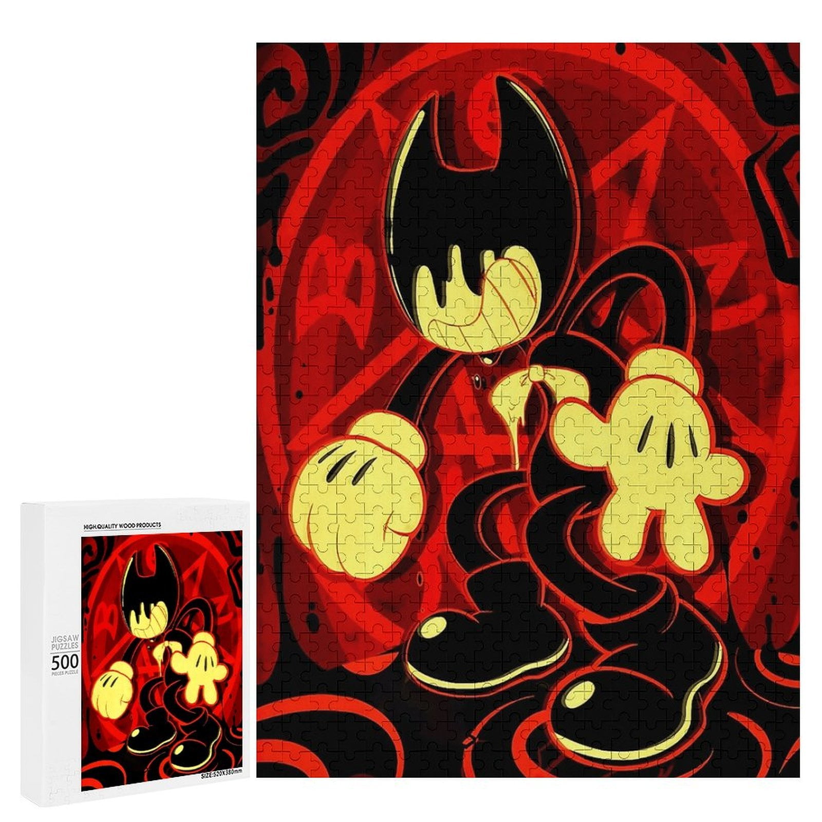 Bendy And The Ink Machine Puzzle - 500 PCS Jigsaw Puzzle - Walmart.com
