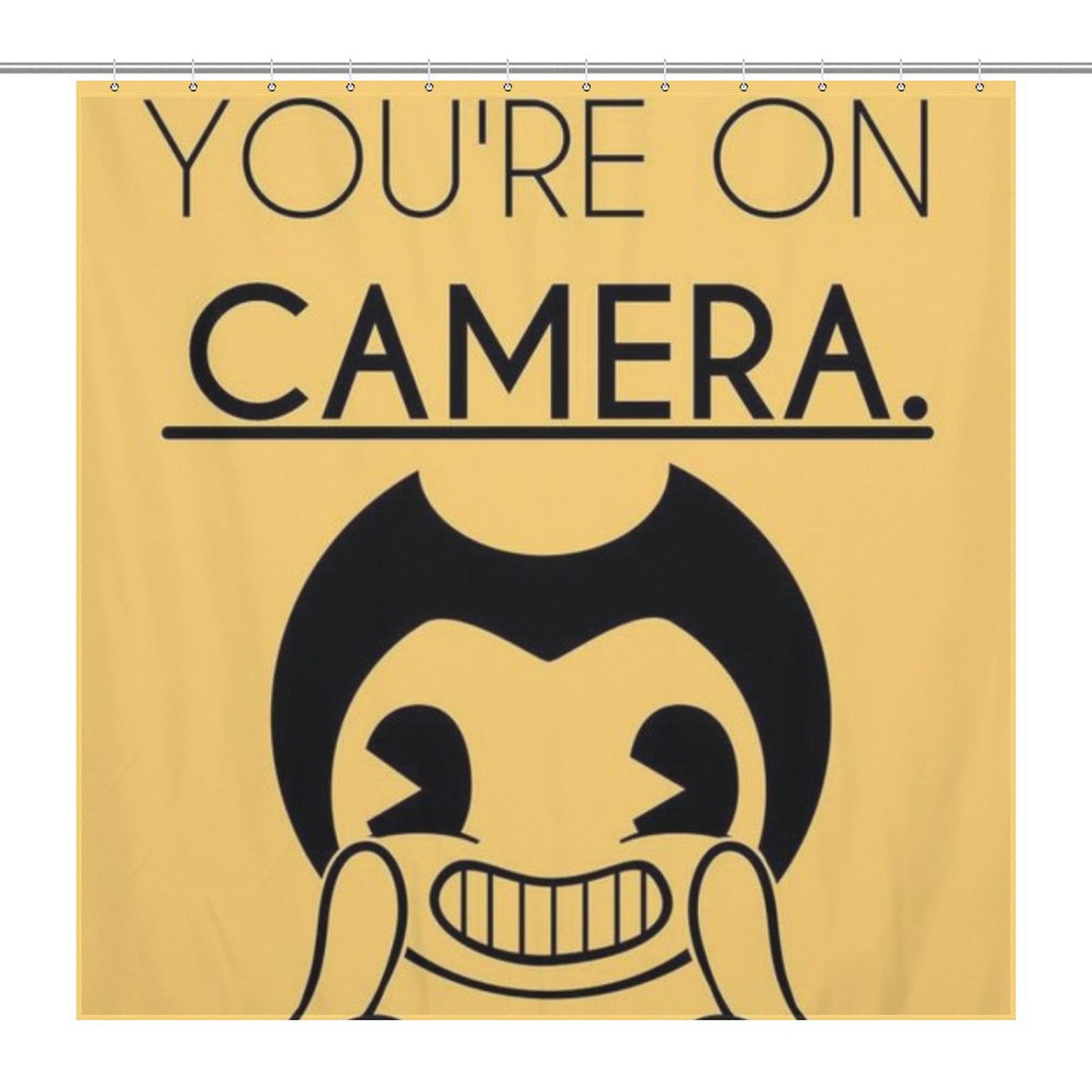 Bendy And The Ink Machine Shower Curtain Horror Game Fan Bathroom Decor ...