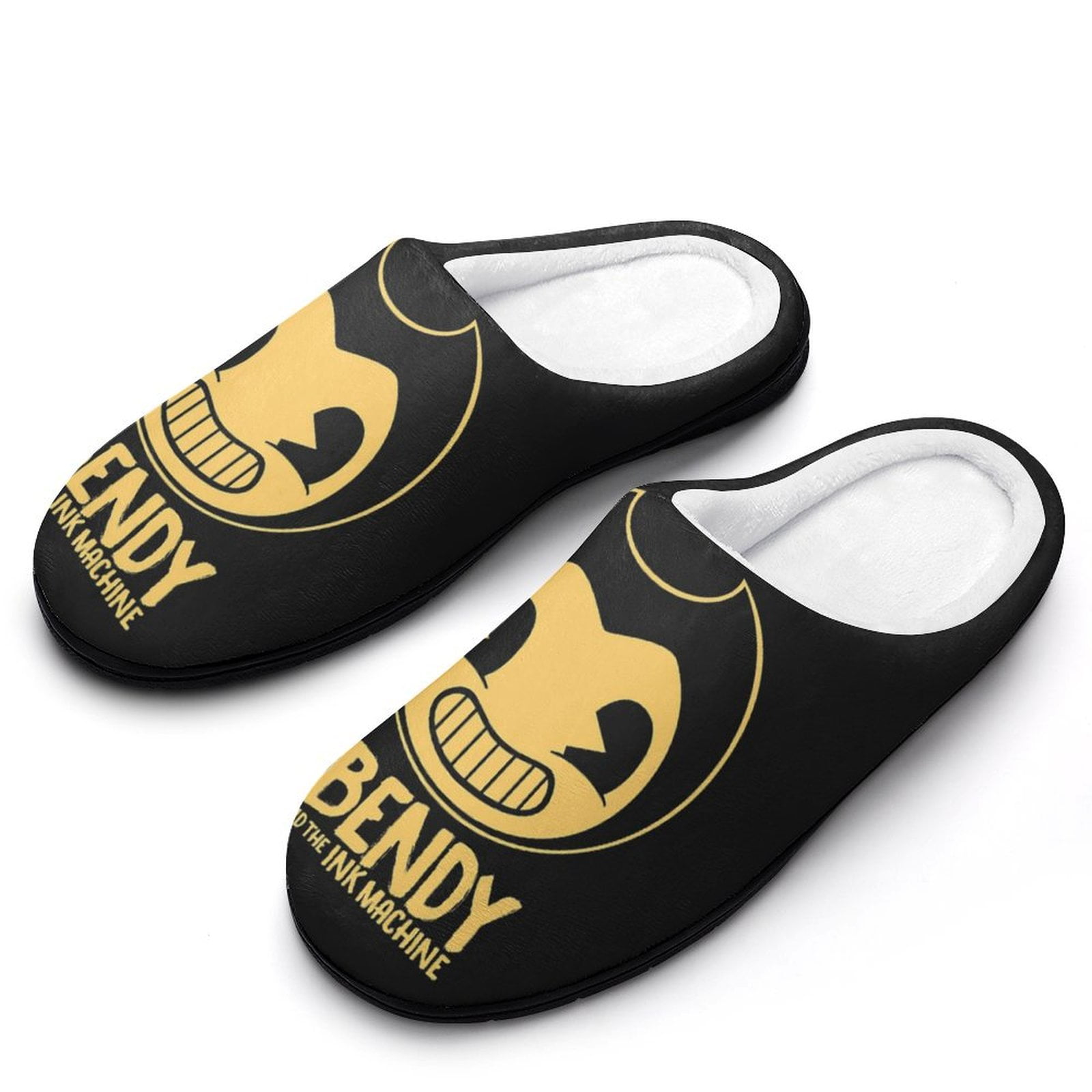 Bendy And The Ink Machine Slippers for Mens, Soft Plush Anti-slip ...
