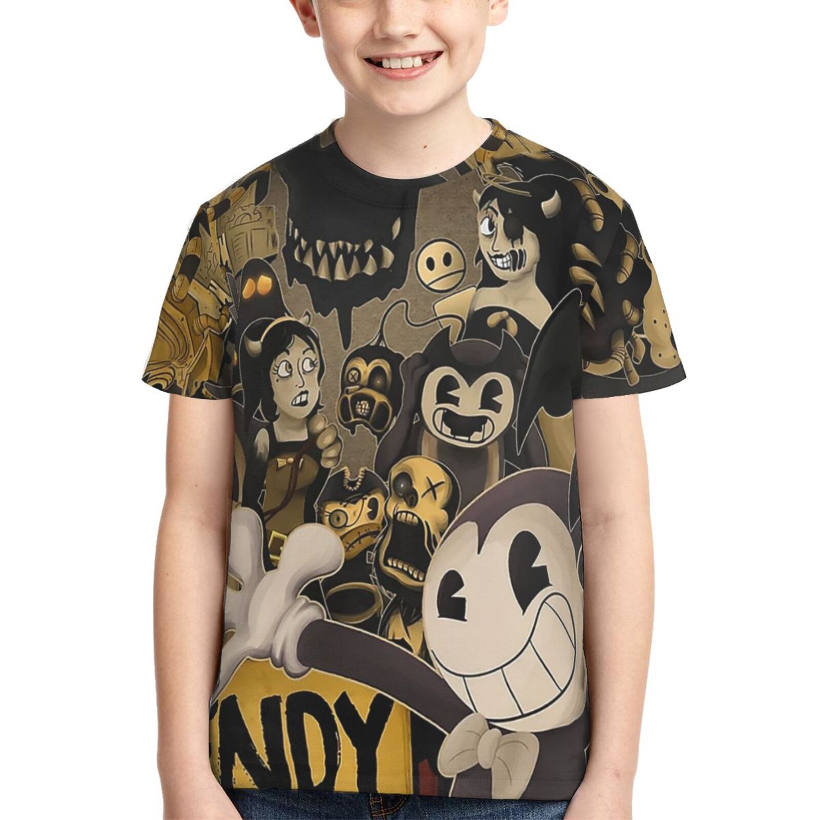 Bendy And The Ink Machine T Shirts 3d Printed Short Sleeve Tee Shirt ...