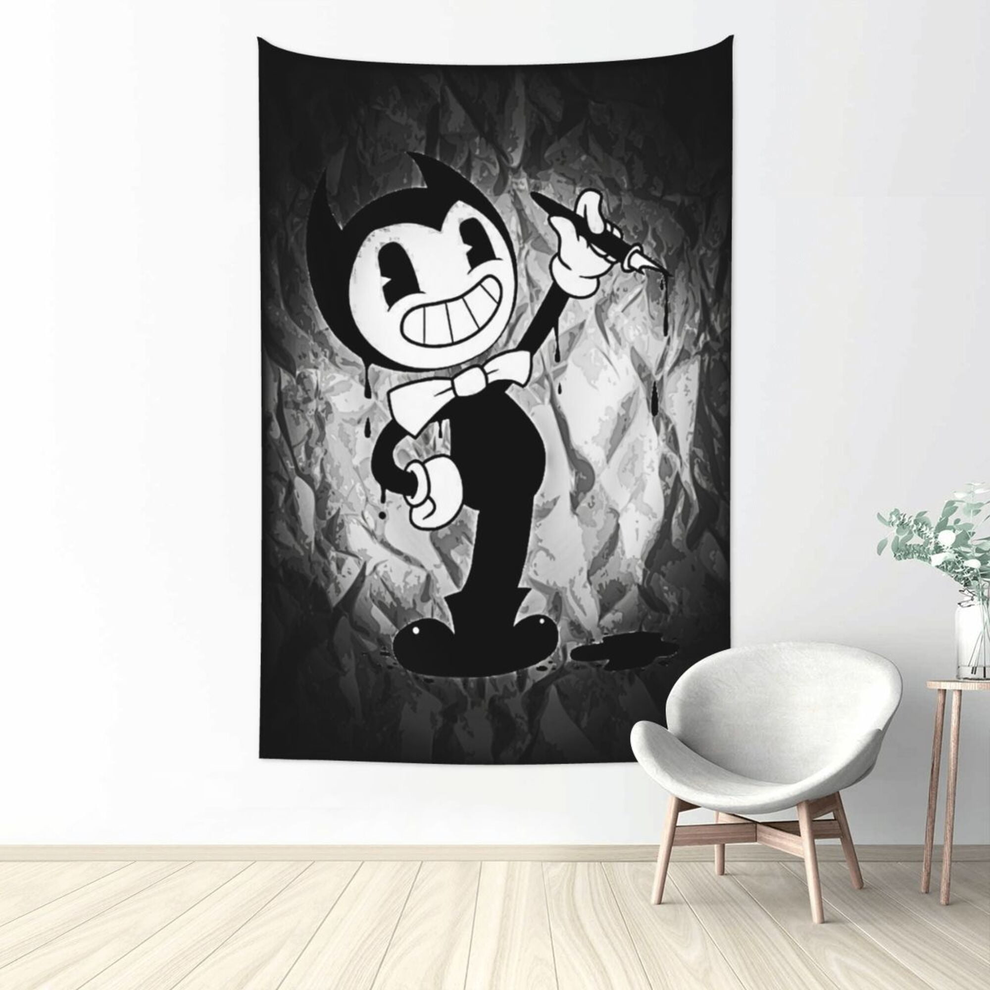 Bendy And The Ink Machine Tapestry Cartoon Print Wall Art Hanging ...