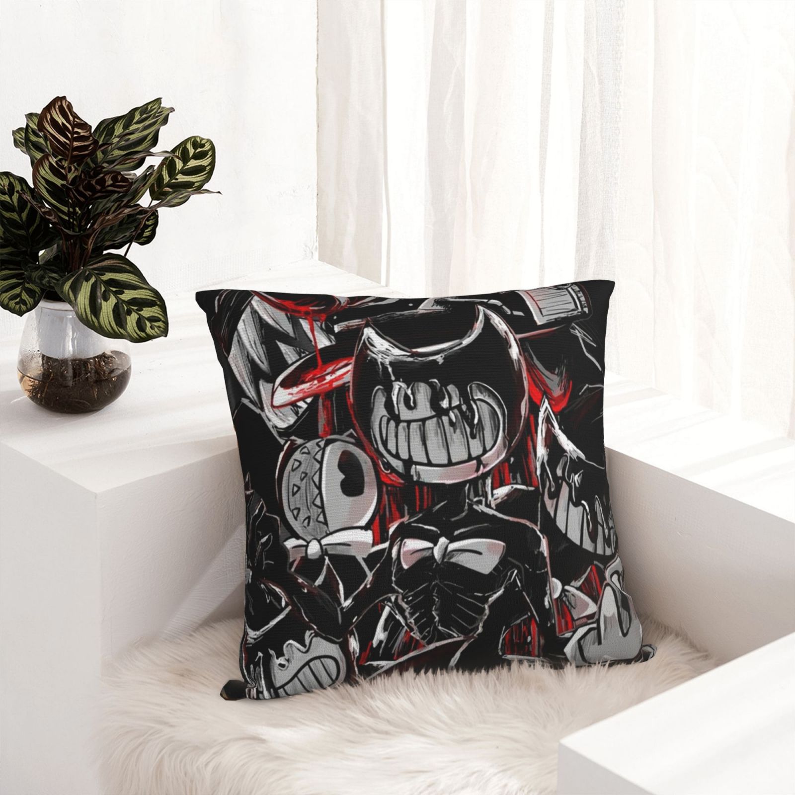 Bendy And The Ink Machine Throw Pillow Band Covers Decorative ...
