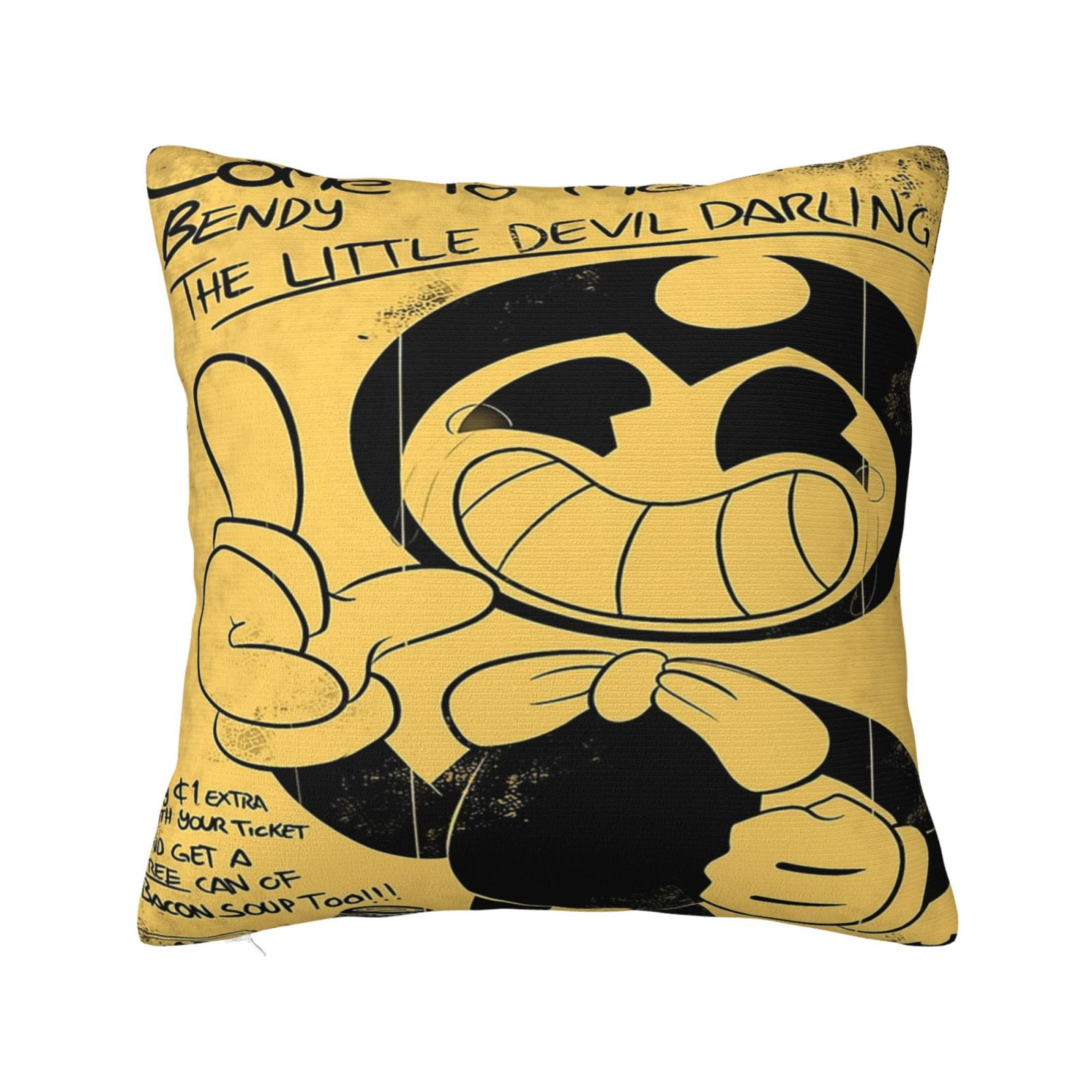 Bendy And The Ink Machine Throw Pillow Covers 12"X12" Pillow Case ...