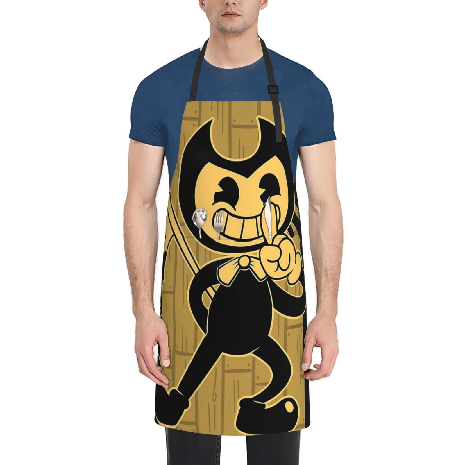 Bendy And The Ink Machine Waterproof Cooking Aprons, Adjustable Bib ...