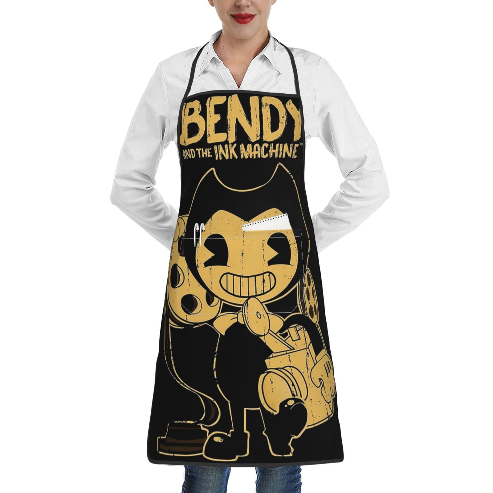 Bendy And The Ink Machine Waterproof Cooking Aprons, Adjustable Bib ...