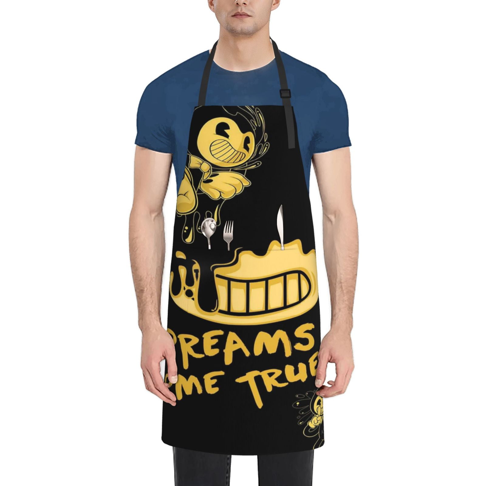 Bendy And The Ink Machine Waterproof Cooking Aprons, Adjustable Bib ...