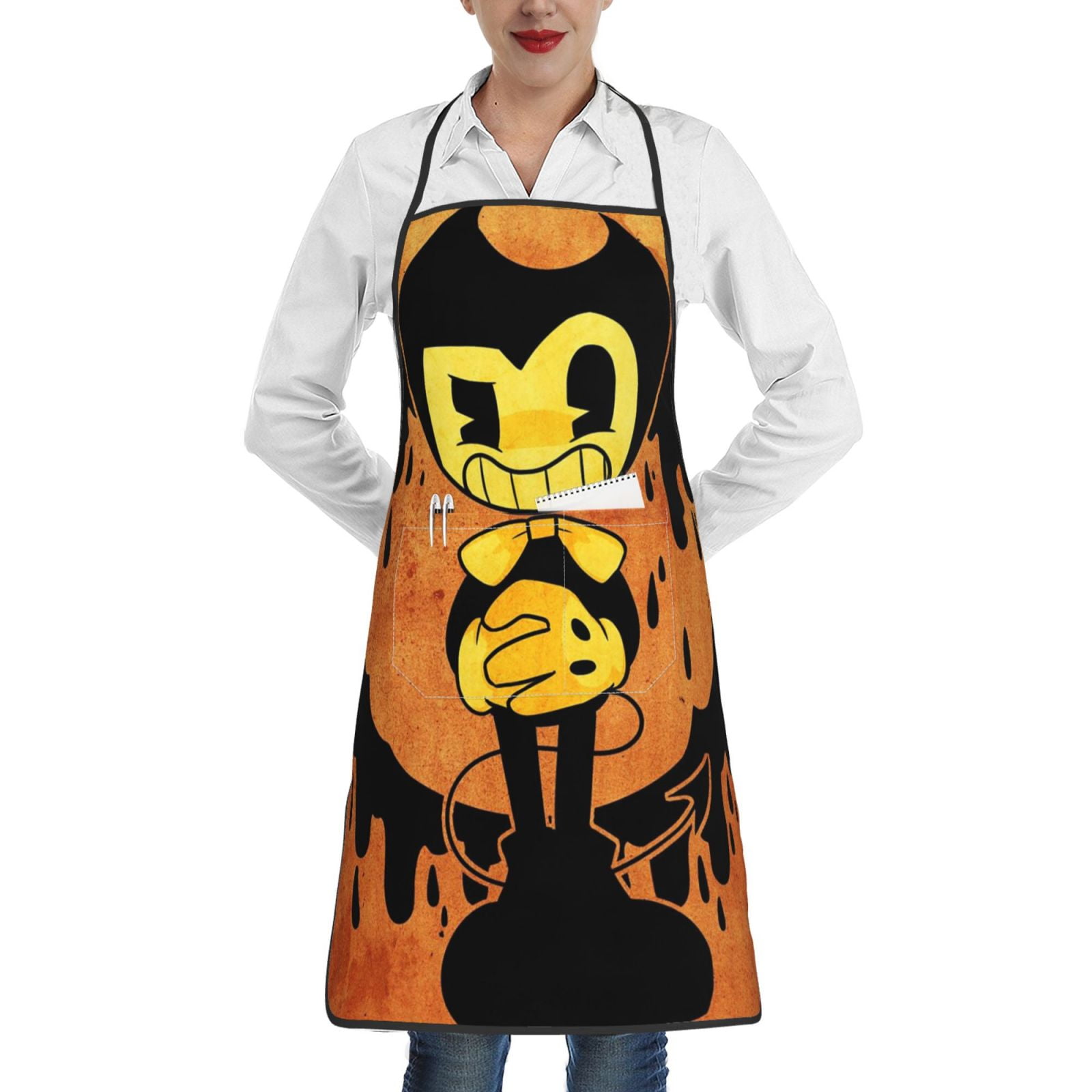 Bendy And The Ink Machine Waterproof Cooking Aprons, Adjustable Bib ...