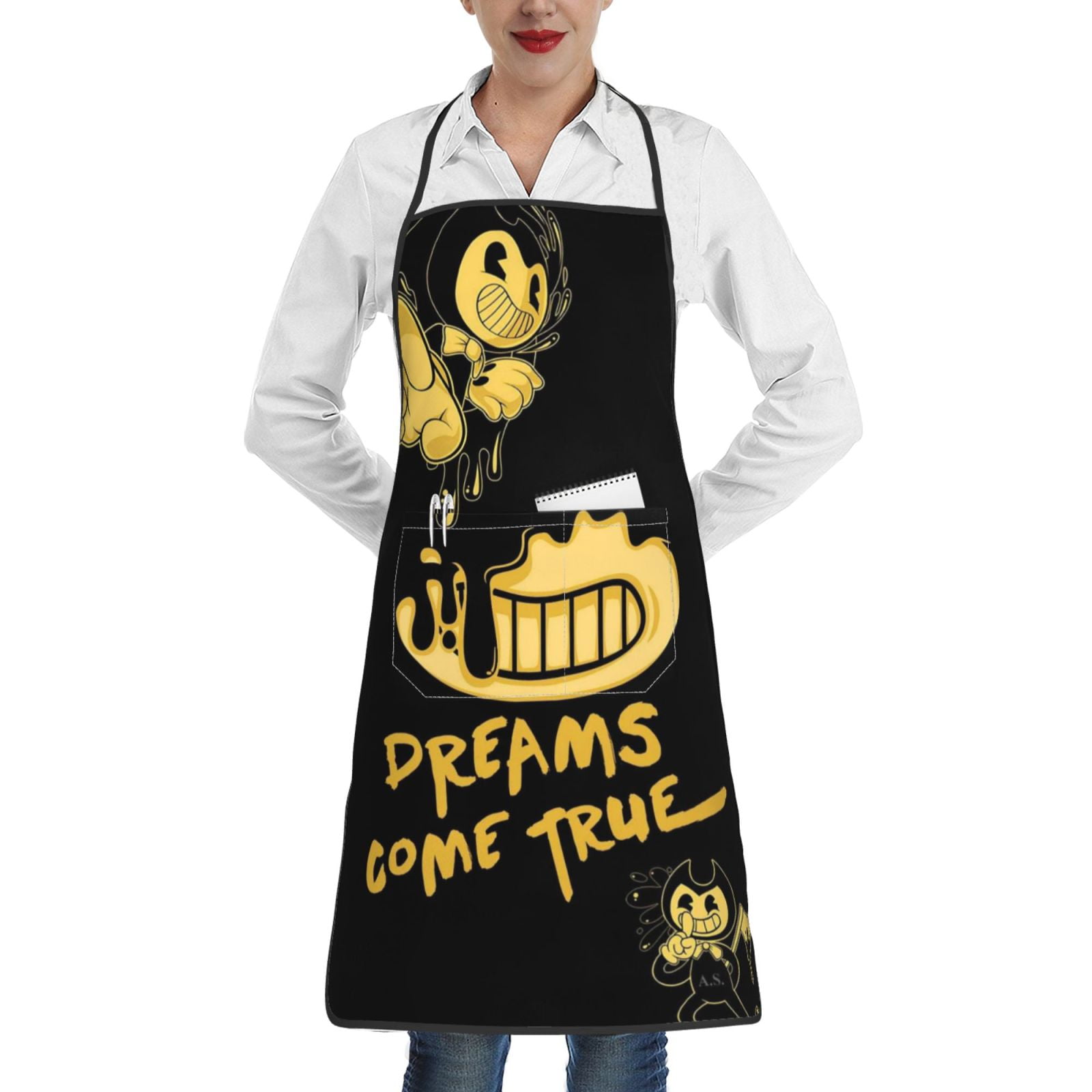 Bendy And The Ink Machine Waterproof Cooking Aprons, Adjustable Bib ...