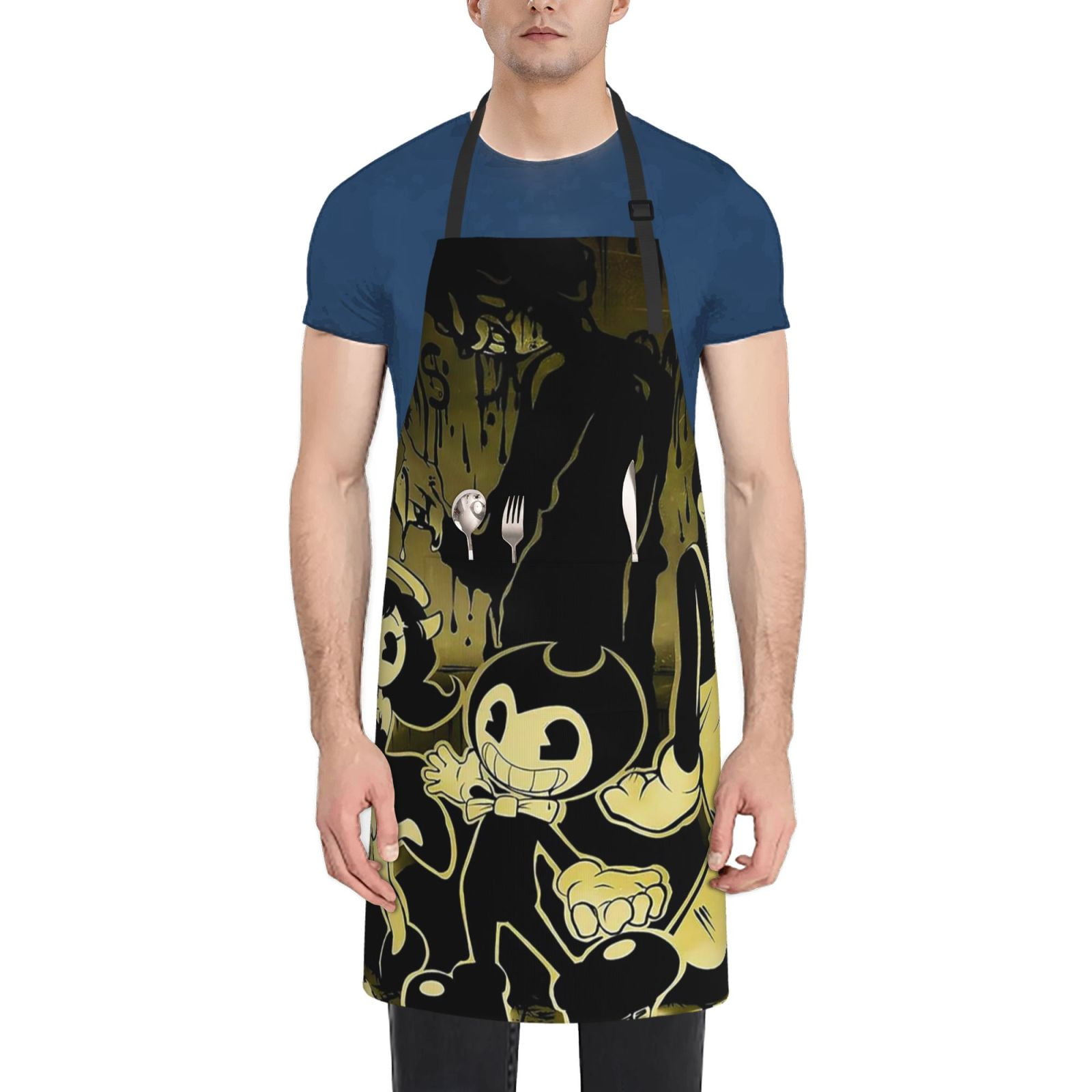 Bendy And The Ink Machine Waterproof Cooking Aprons, Adjustable Bib ...