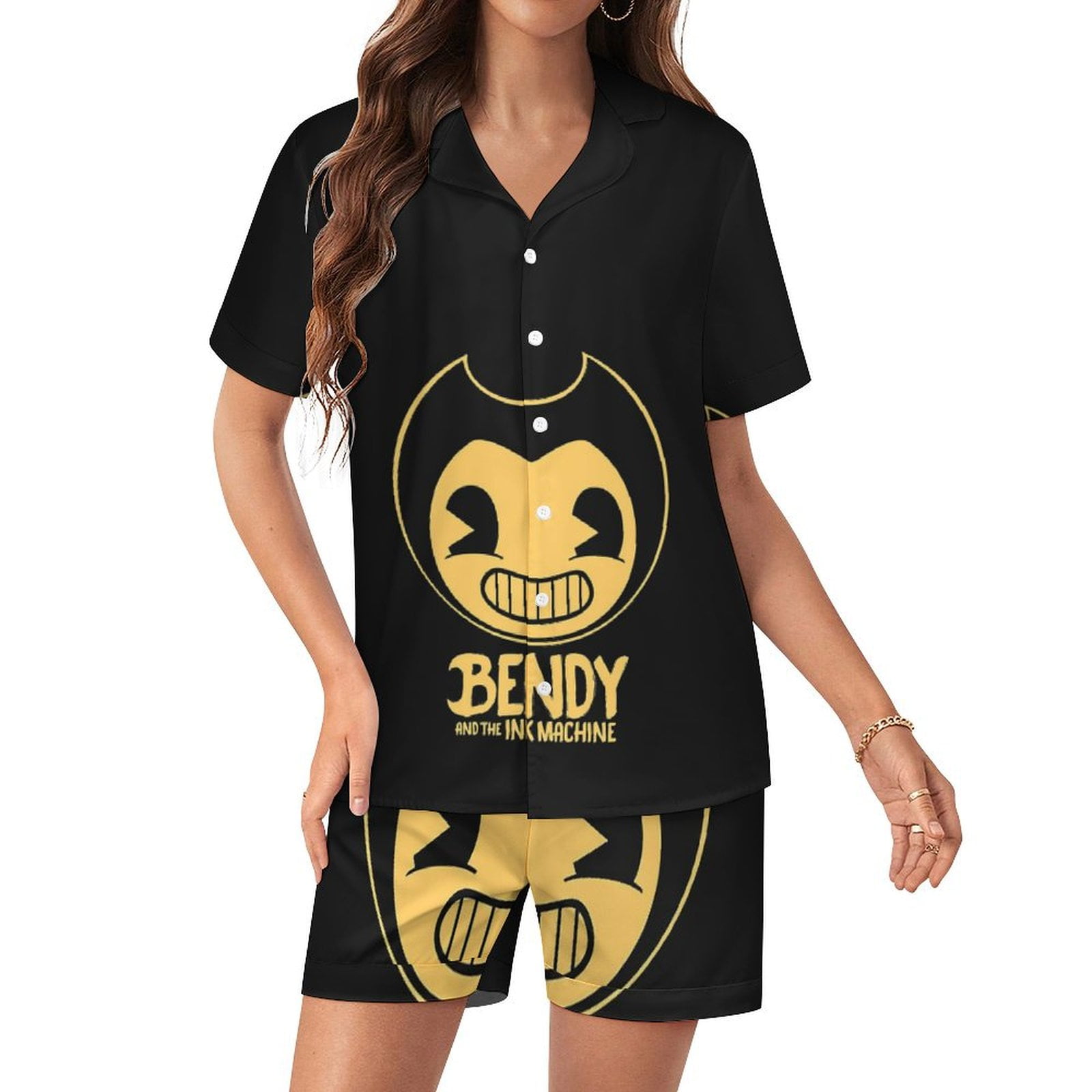 Bendy And The Ink Machine Women Pajamas Set Short Sleeve Sleepwear ...