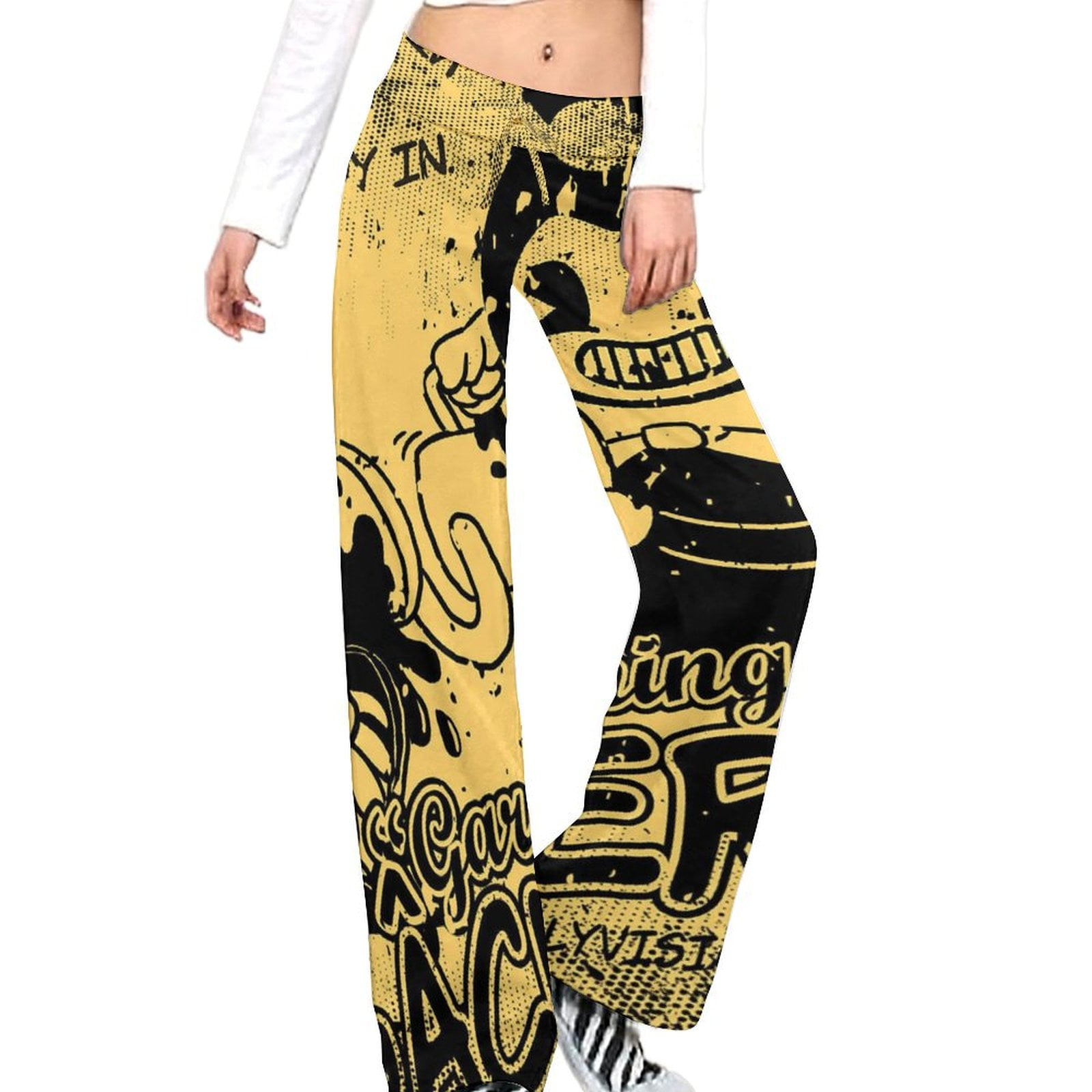 Bendy And The Ink Machine Women's Wide Leg Yoga Pant Comfy Loose ...
