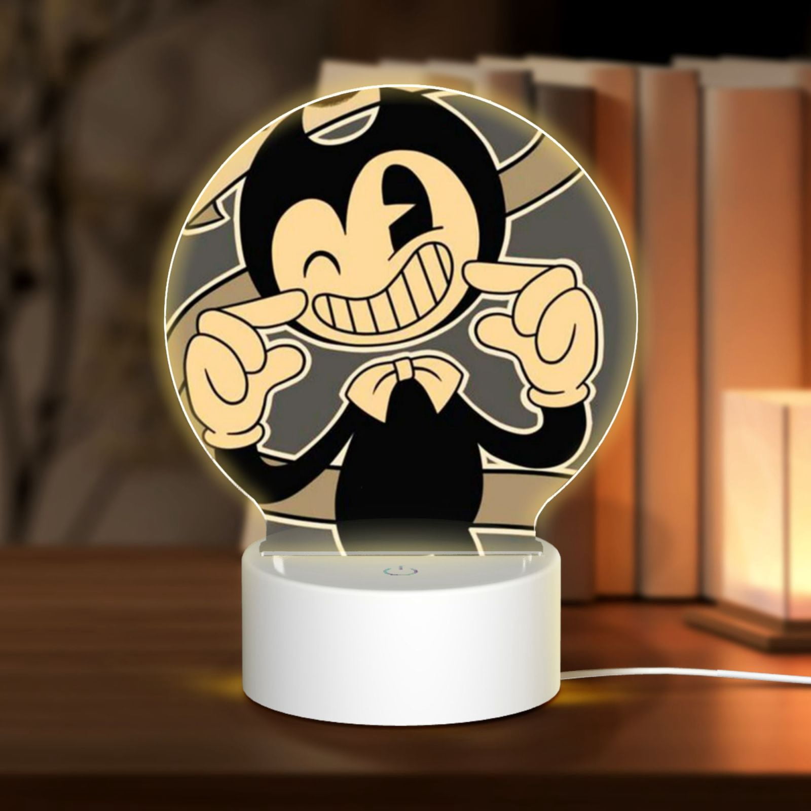 Bendy Animation Round Acrylic Night Light Adjustable 3 Light Modes ...