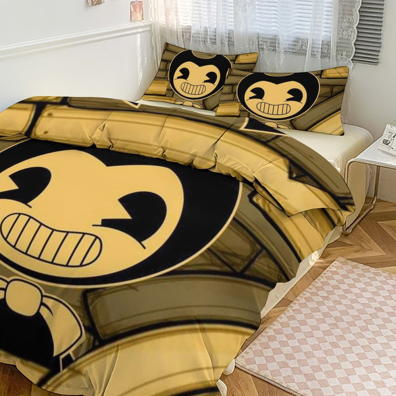 Bendy Cartoon Thickened 3 Pieces Bedding Sets Double Sided Printing ...