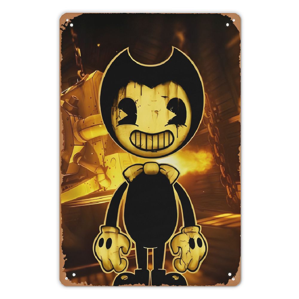 Bendy Ink Horror Poster Vintage Retro Metal Sign 8x12 Inch Man Cave ...