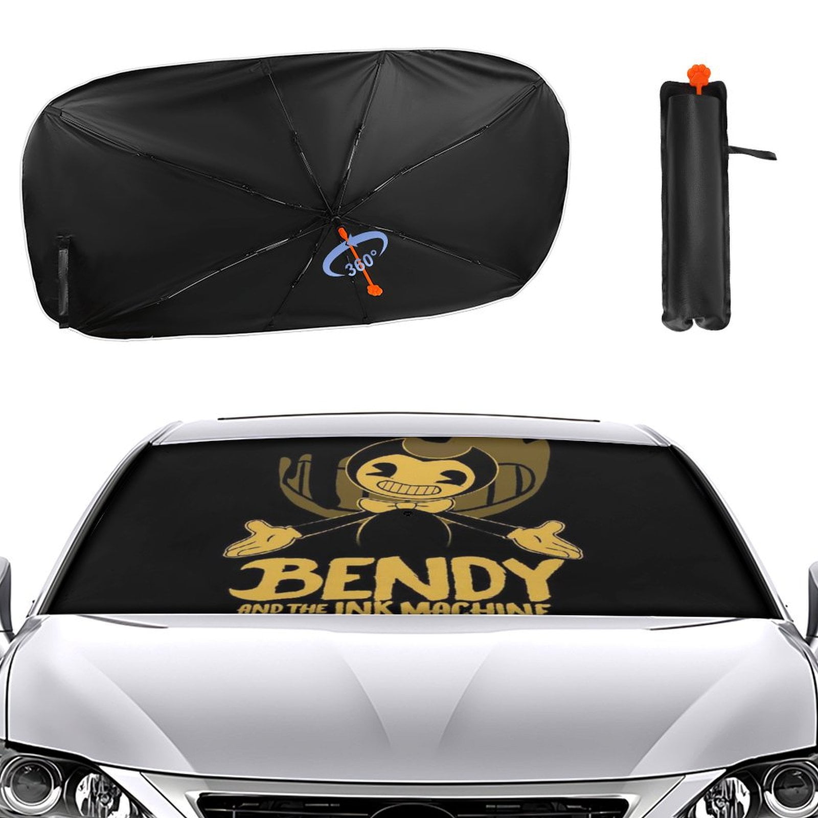 Bendy And The Ink Machine Car Windshield Sun Shade Umbrella, UV ...
