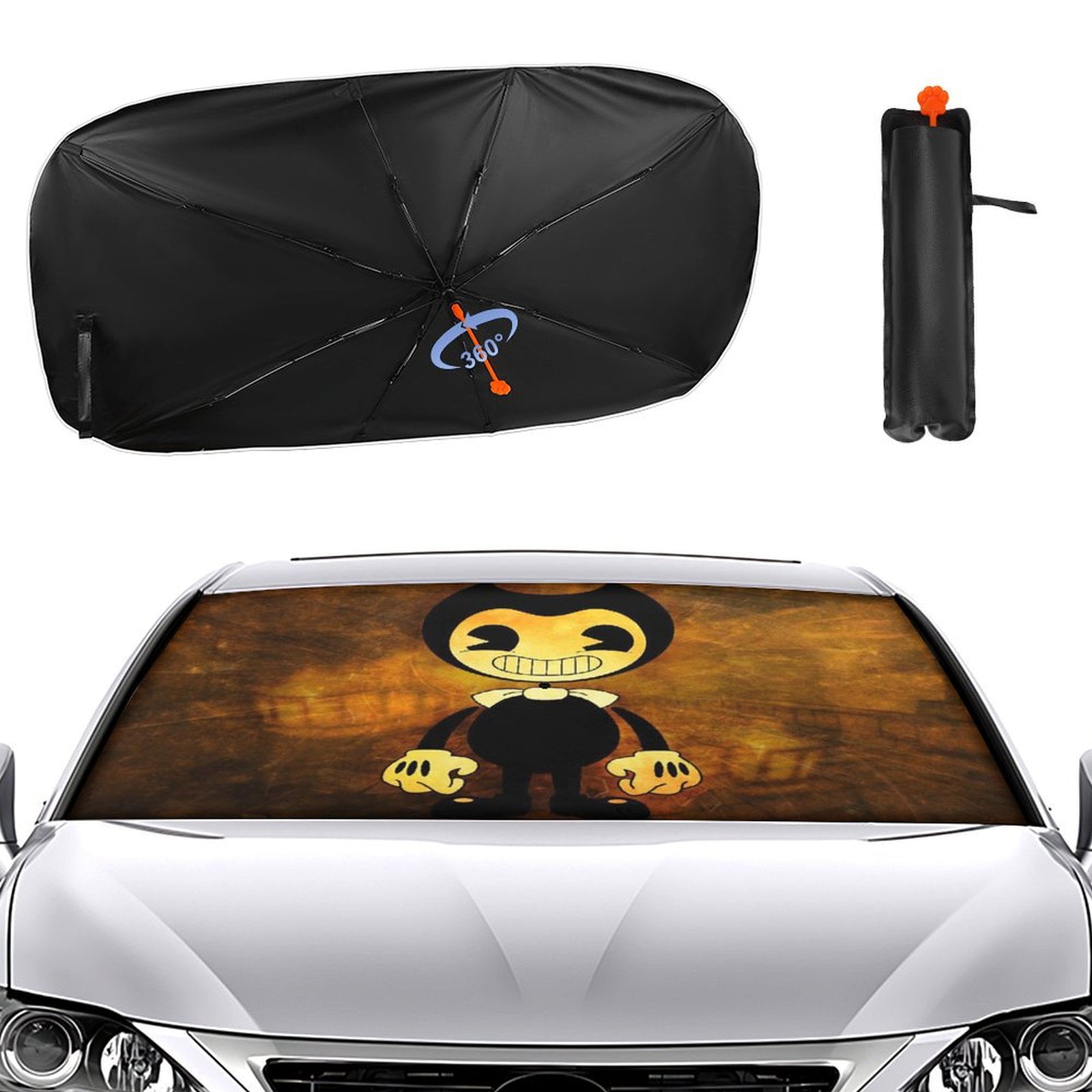 Bendy And The Ink Machine Car Windshield Sun Shade Umbrella, UV ...