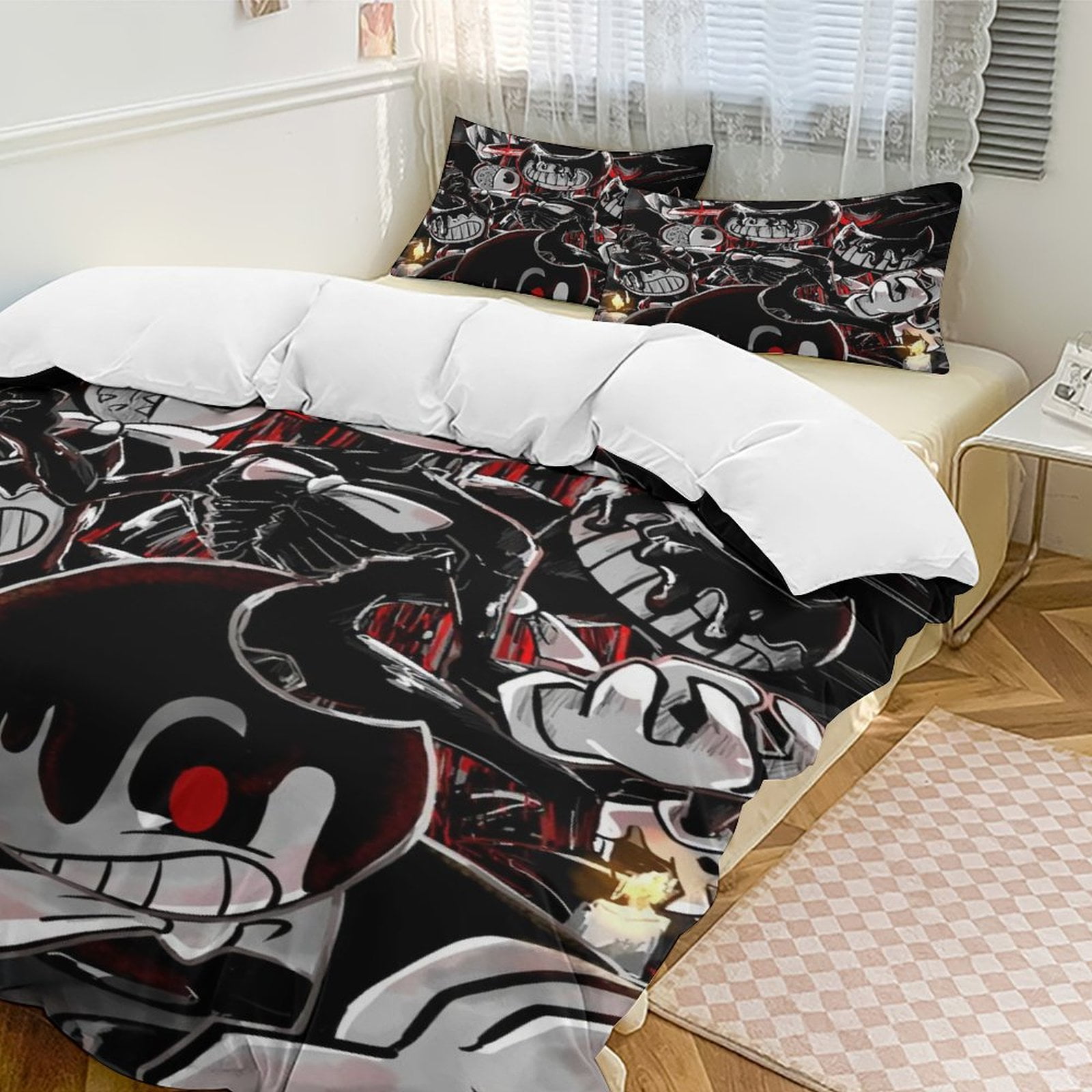 Bendy And The Ink Machine Cartoon Bedding Sets Ultra Soft Skin-Friendly ...