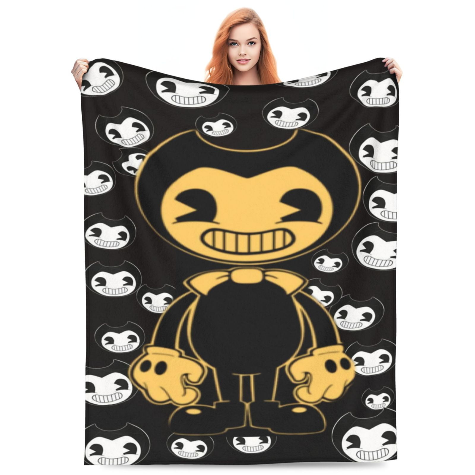 Bendy And The Ink Machine Cartoon Fleece Throw Blanket, Super Soft Cozy ...
