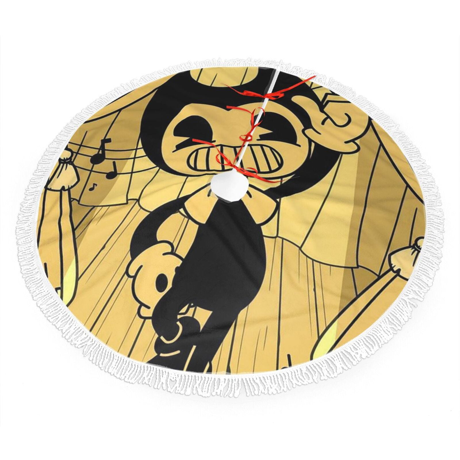 Bendy and The Ink Machine Christmas Tree Skirt, Xmas Tree Skirts Mat 48" for Indoor Outdoor ...