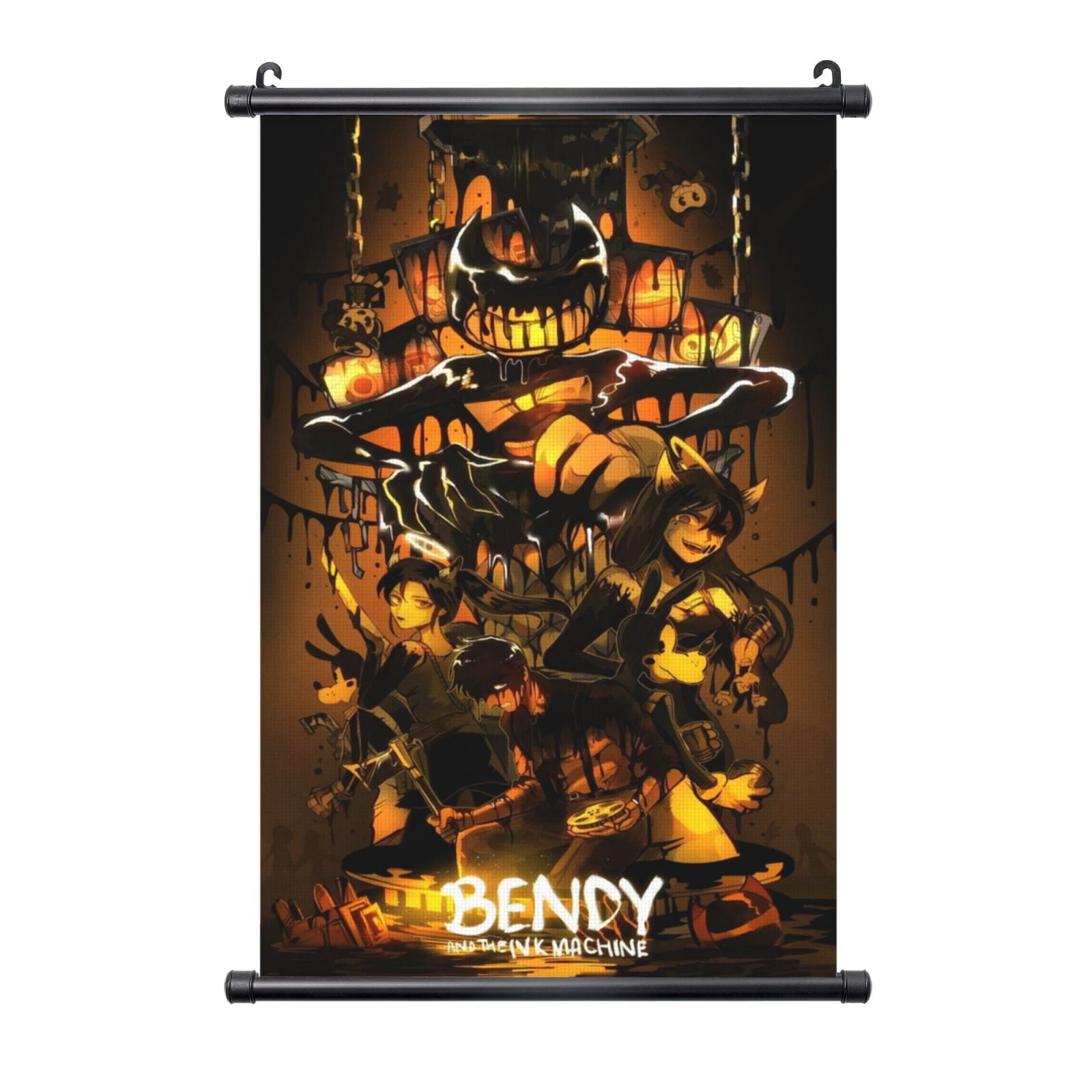 Bendy And The Ink Machine Hanging Poster, Black Plastic Shaft Wall ...