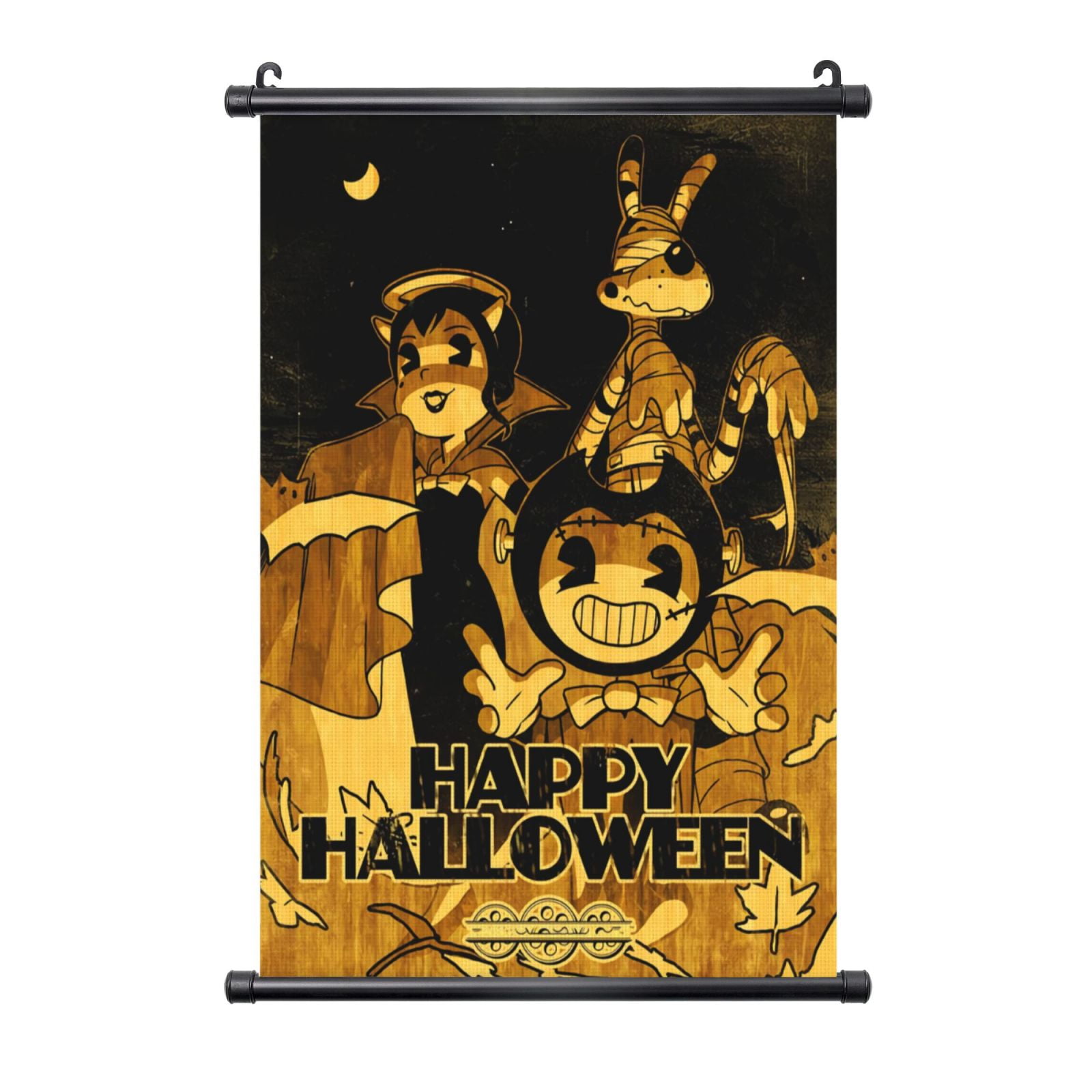 Bendy And The Ink Machine Hanging Poster, Black Plastic Shaft Wall ...