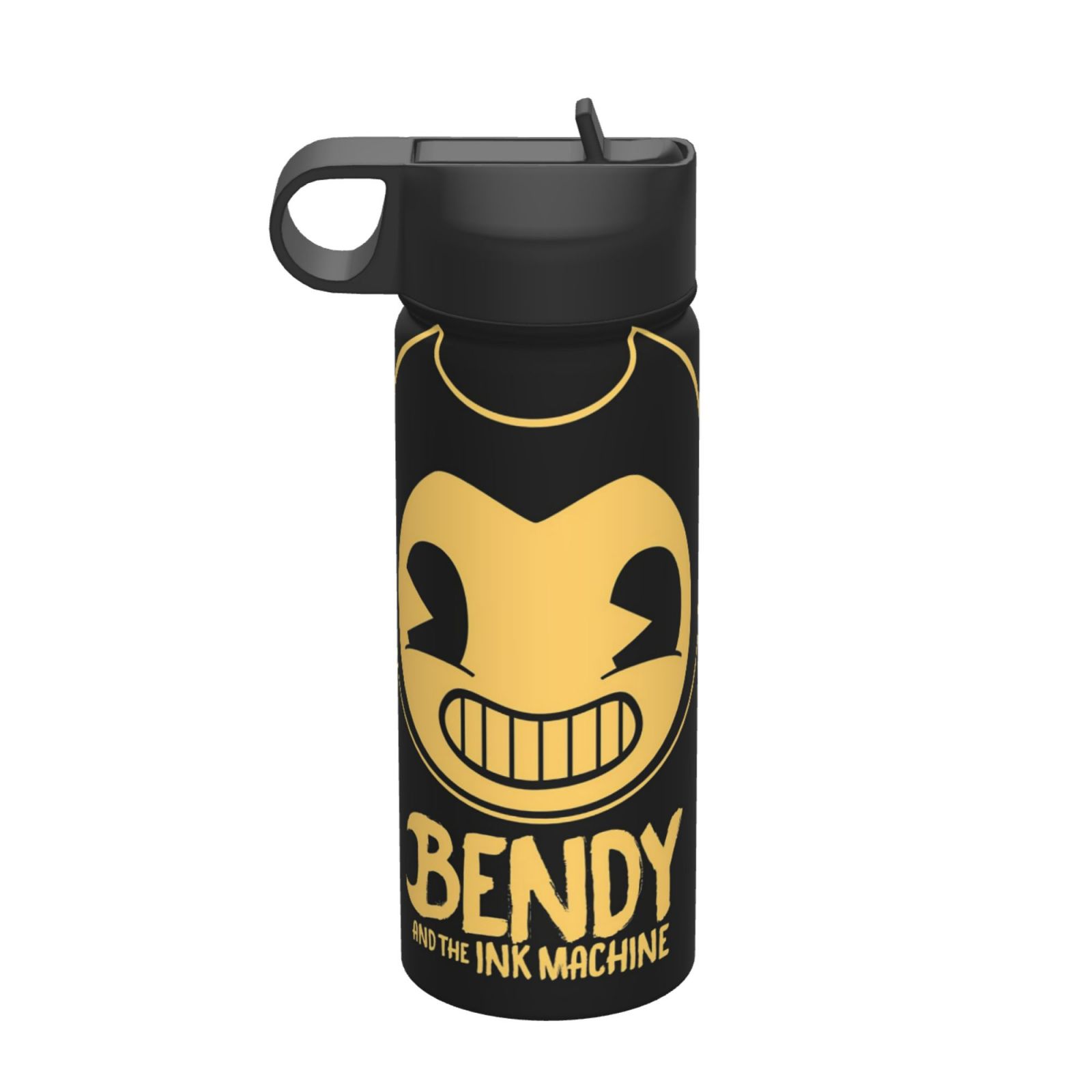 Bendy And The Ink Machine Kids Water Bottle with Flip Straw Lid 18OZ ...
